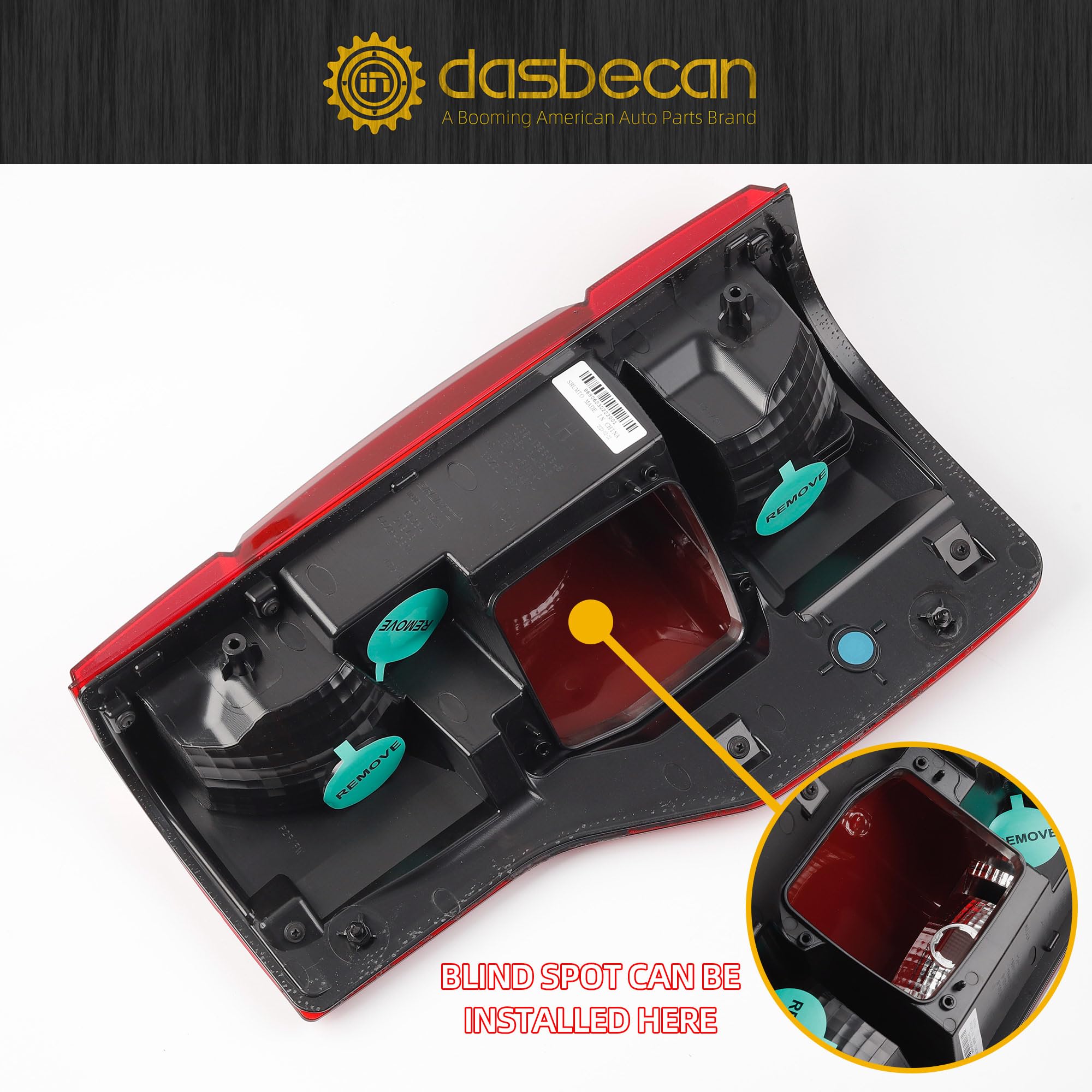 Dasbecan Left Driver Side Tail Light Assembly Compatible with 2020 2021 ...