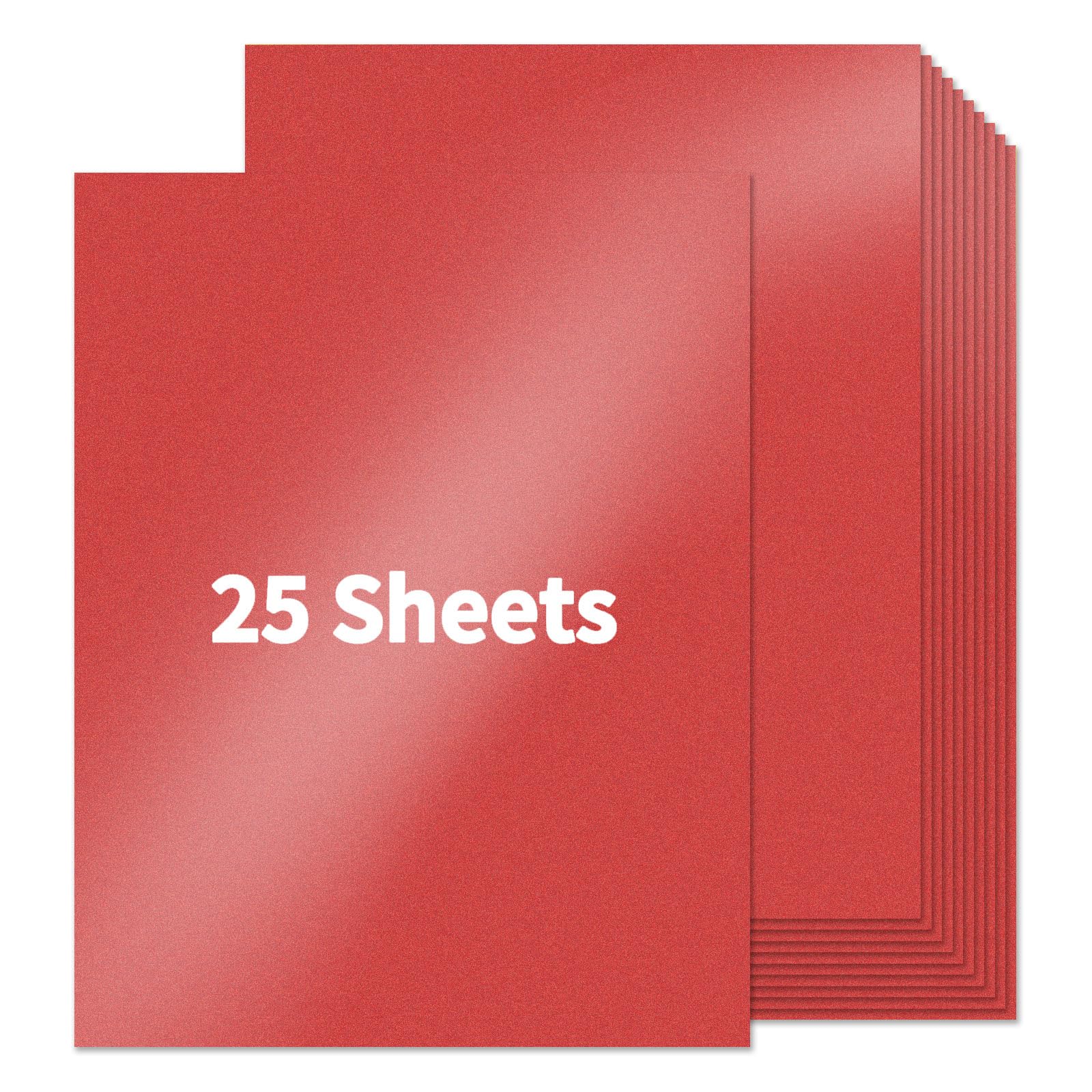 Amazon.com: YINUOYOUJIA Red Shimmer Cardstock 50 sheets 8.5" x 11 ...