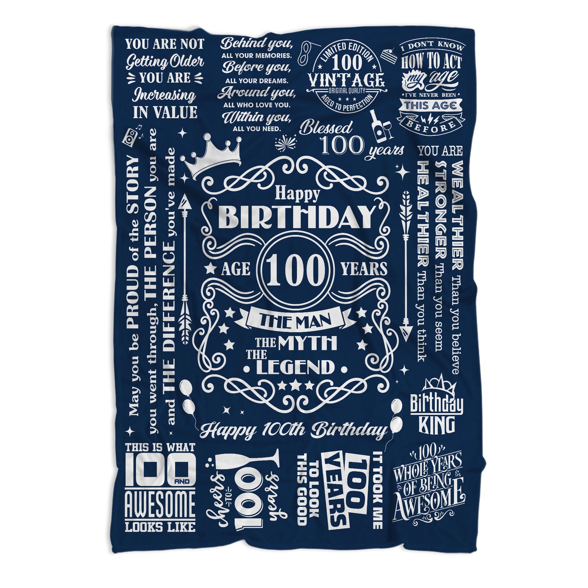 Amazon.com: MUCHNEE 100th Birthday Gifts for Men, 100th Birthday Gift ...