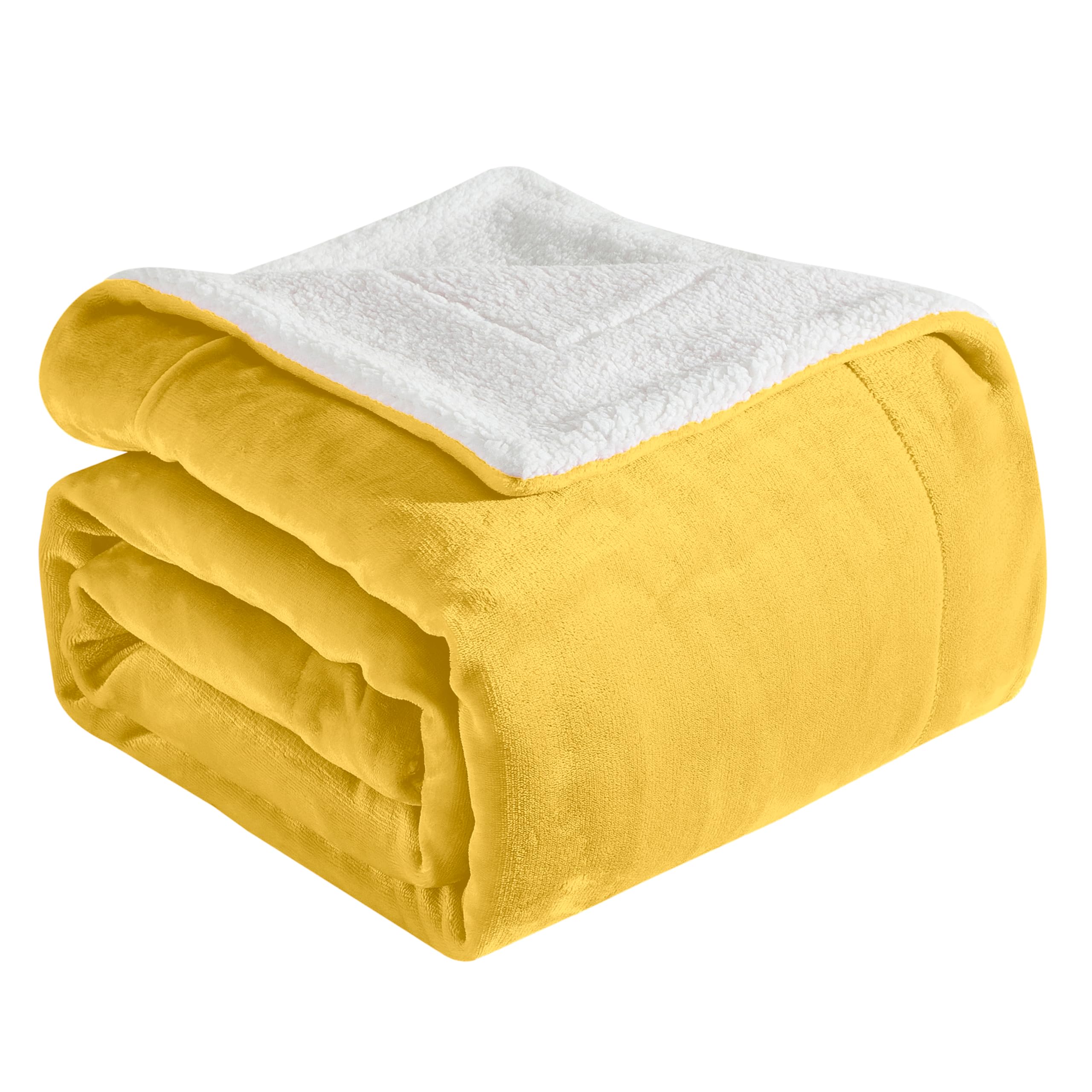 Amazon.com: Elegant Comfort Ultra Soft Reversible Flannel Sherpa ...