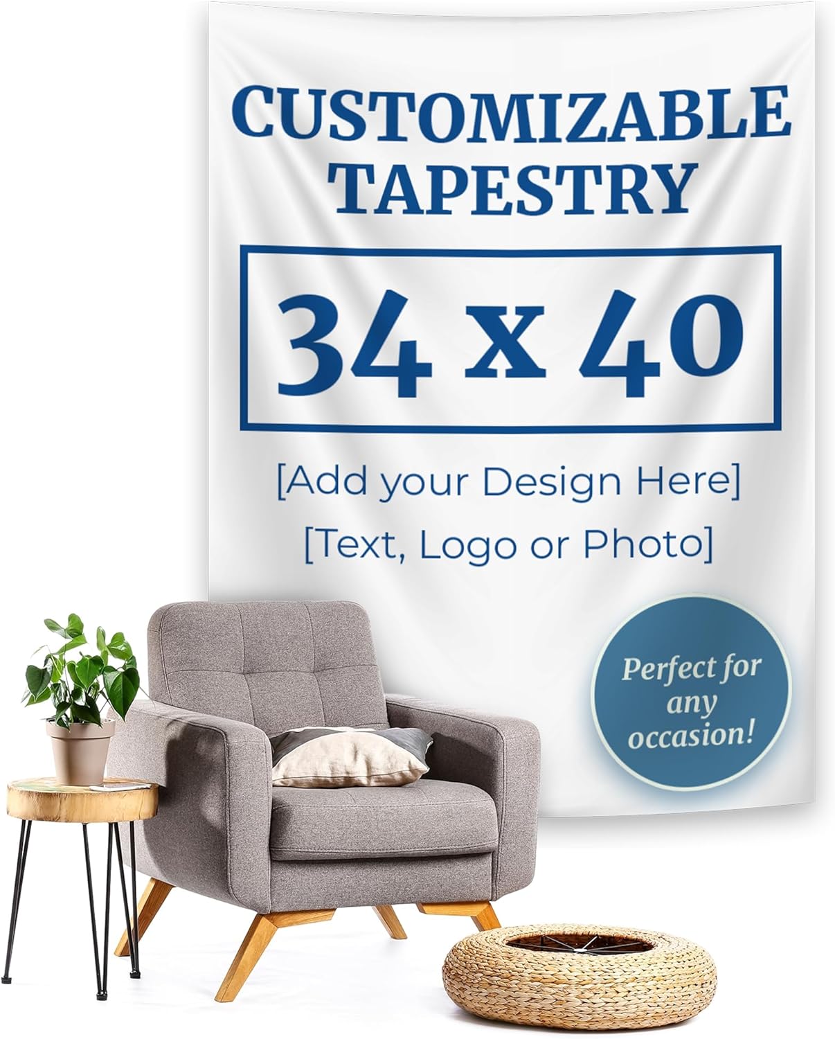 Amazon.com: Print Legacy Custom Tapestry - Personalized Wall Decor ...