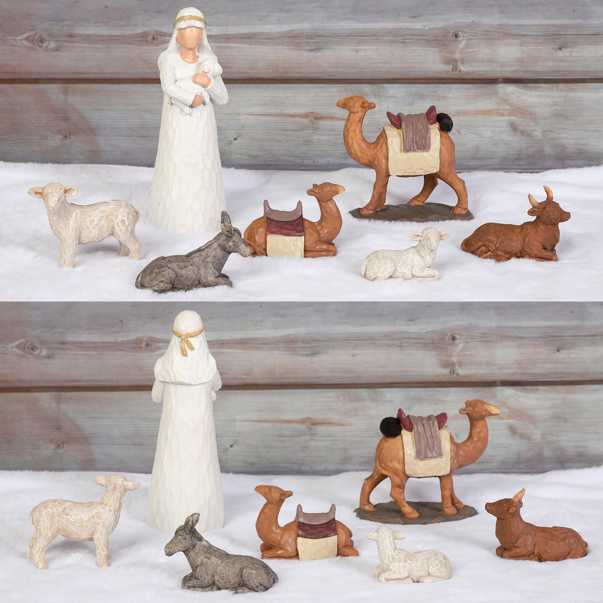 Snapklik.com : Fovths 7 Pieces Classic Nativity Shepherd And Stable ...