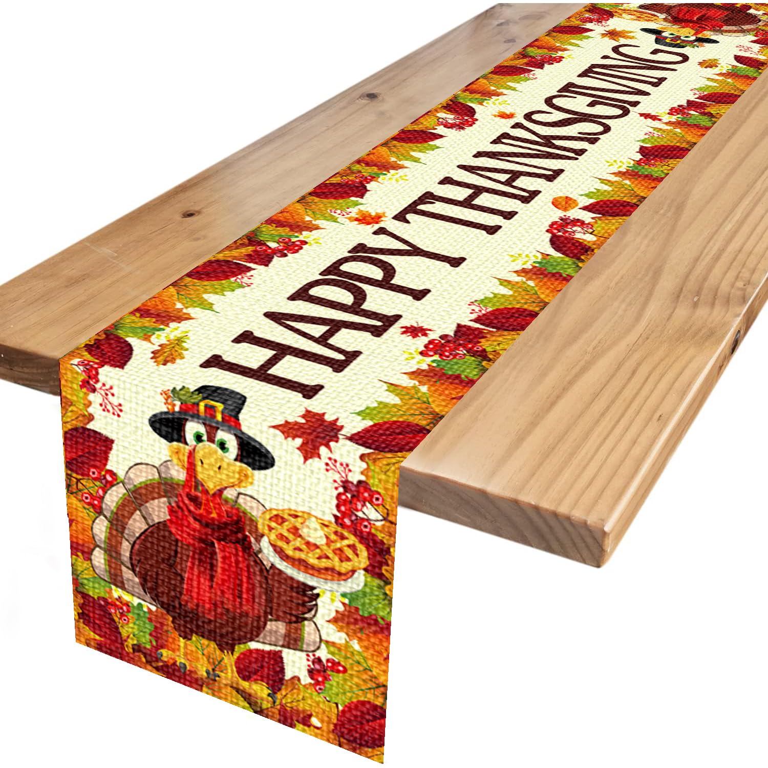 Amazon.com: Happy Thanksgiving Table Runner Turkey Thanksgiving Table ...