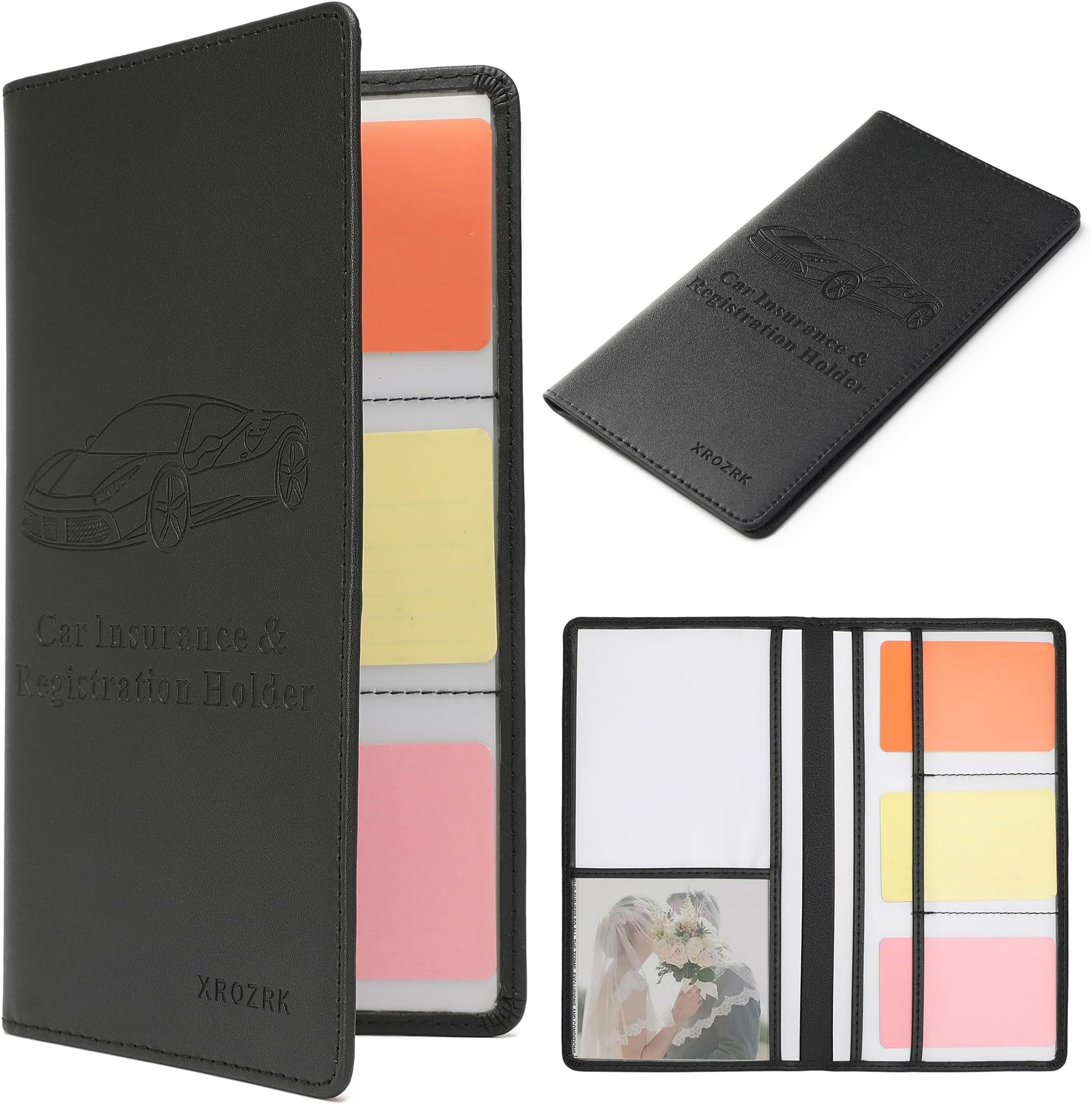 Amazon.com: XROZRK Car Registration and Insurance Holder Glove Box ...