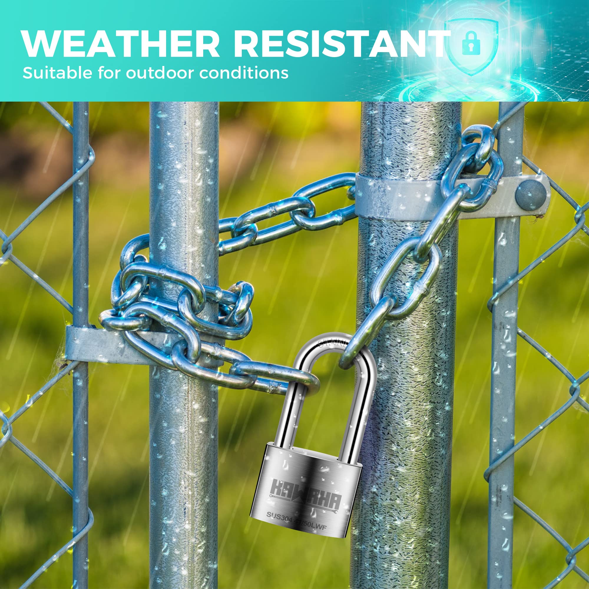 Snapklik.com : KAWAHA 41/50LKD-3K 2 Inch (50mm) Long Shackle High ...