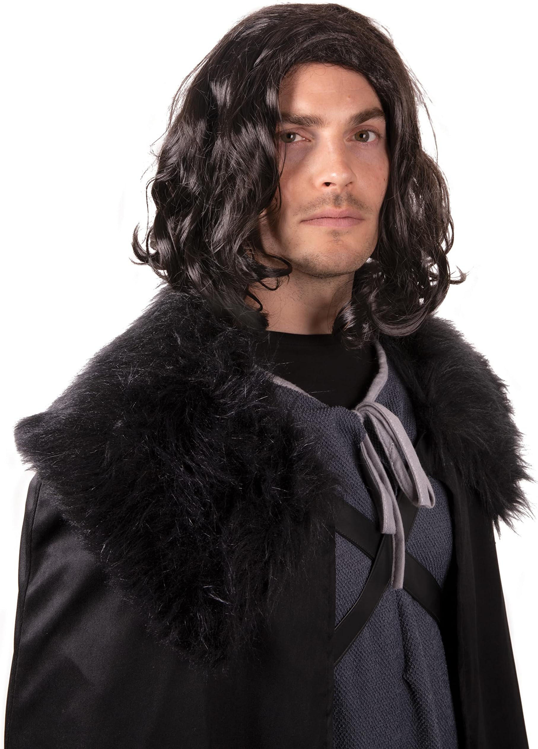 Amazon.com : karlery Men Fluffy Short Curly Brown Wig Halloween Cosplay ...