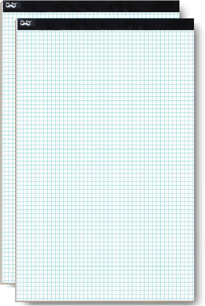 Amazon.com : Mr. Pen- Graph Paper, 2 Pack of 22 Sheets, 17"x11", 4x4 (4 ...