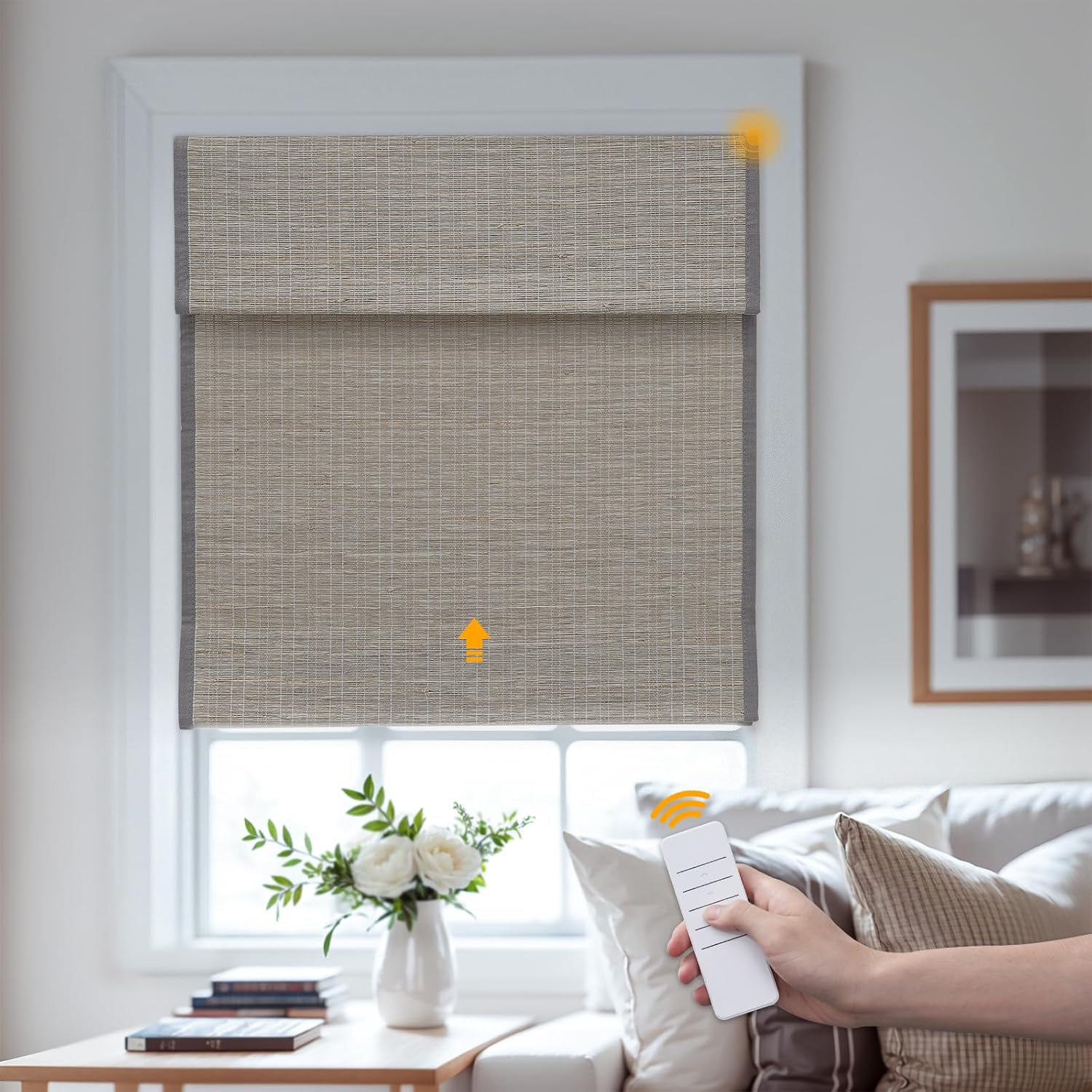 Amazon.com: Keego Motorized Roman Blinds for Windows with Remote ...