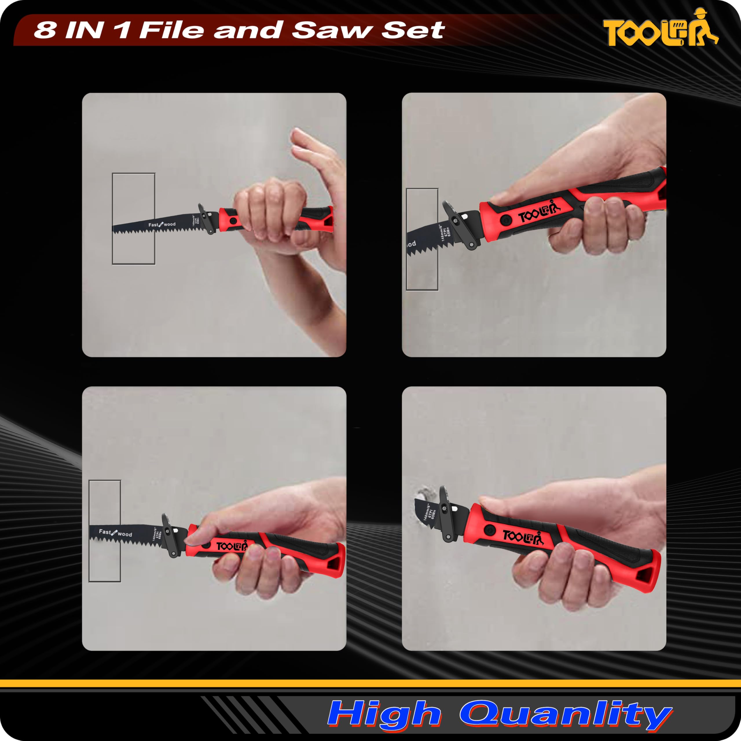Knipex Pliers EVERTOOLS 8-in-1 Multi-Blade Hand Saw, Small Hacksaw ...