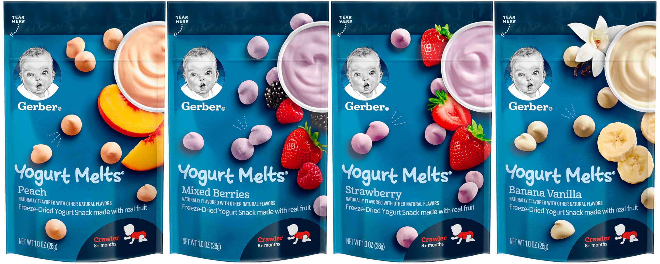 Amazon.com: Gerber Organic Baby Yogurt Melts Variety Pack – Happy Fruit ...