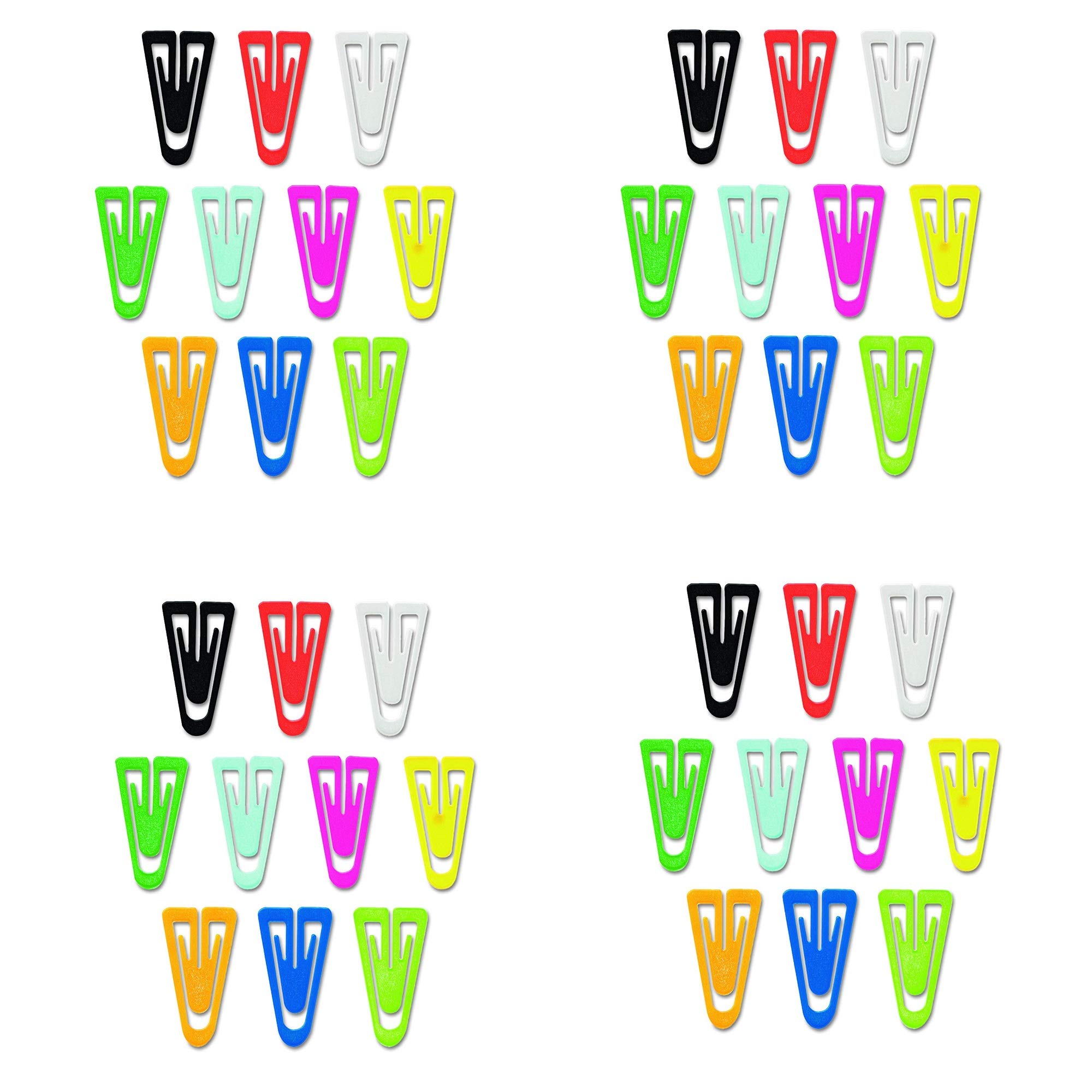 Amazon.com: ADVANTUS Large Plastic Paper Clips, 1-3/8 Inch, Assorted ...