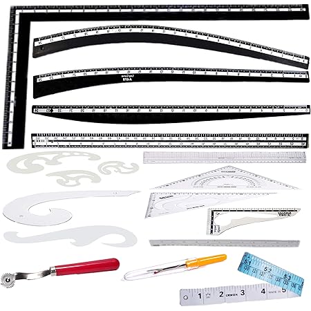 HIRDAY? Complete Fashion Designing Tailoring Scales Set of 15 : Amazon ...