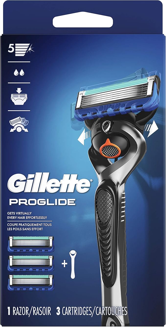 Gillette ProGlide Mens Razor, 1 Razor Handle, 3 Razor Blade Refills ...