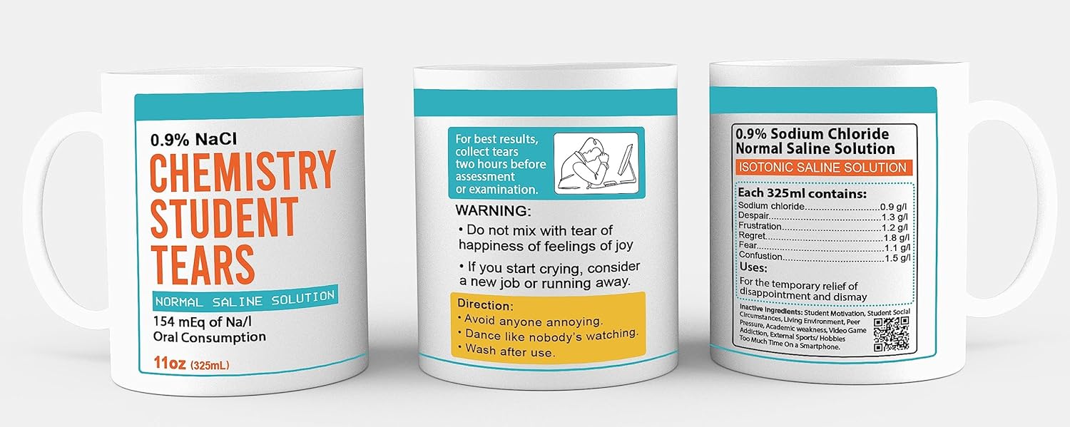 Amazon.com: Chemistry Student Tears Mug, Chemistry Teacher Gifts, Funny ...