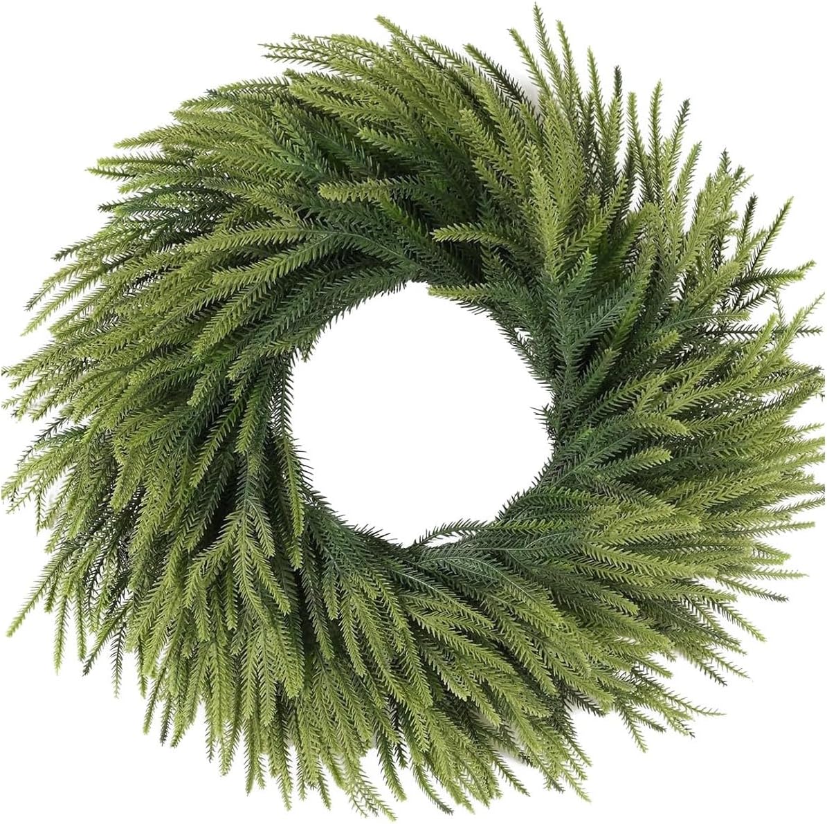 Amazon.com: 14" Norfolk Pine Wreath Christmas Wreaths for Front Door ...