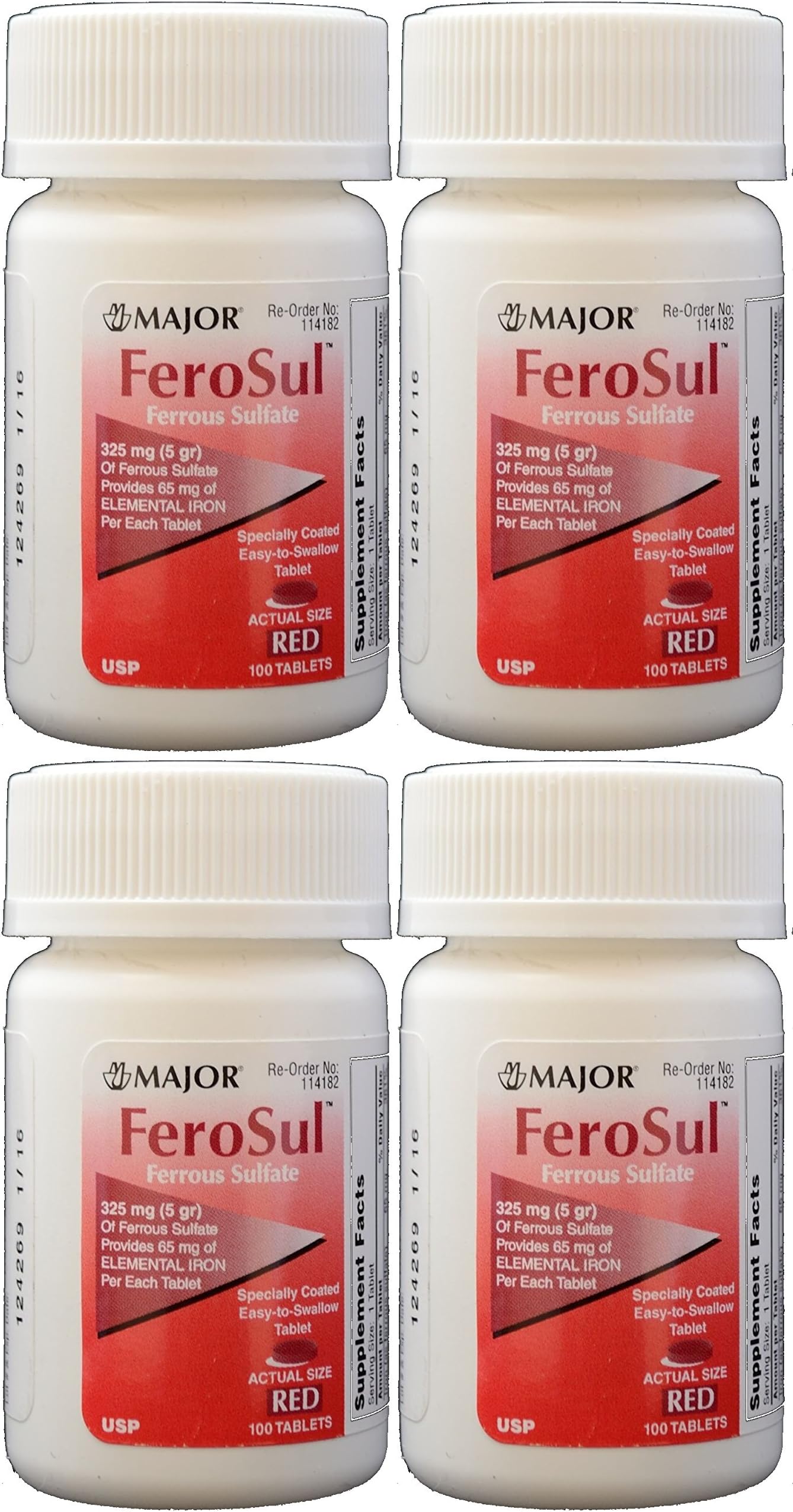 Amazon.com: Major FeroSul Ferrous Sulfate 325mg, 100 Iron Supplement ...