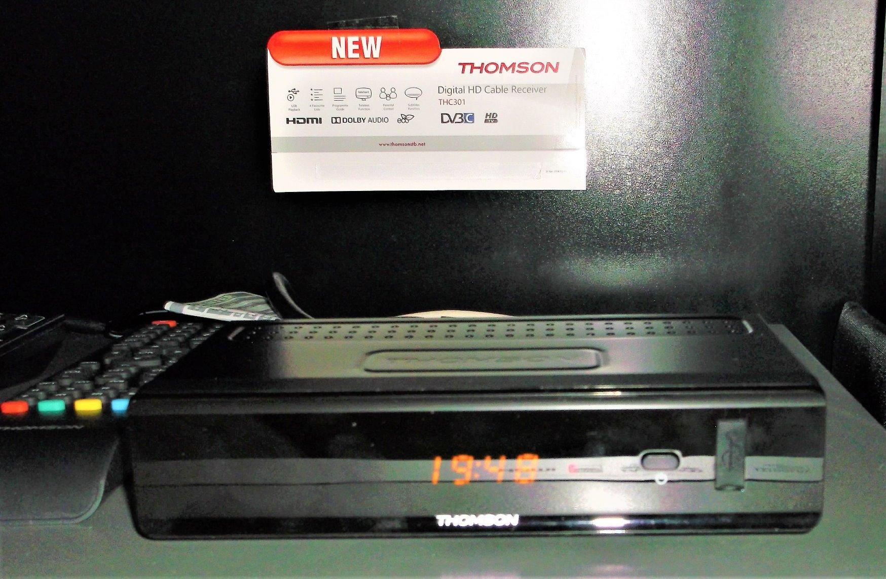 Thomson THC301 HD Receiver für digitales Kabelfernsehen DVB-C Full HD ...