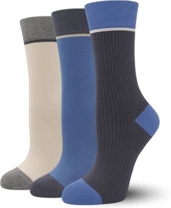 Amazon.com: SERISIMPLE Viscose Bamboo Womens Crew Socks Dress Chic ...