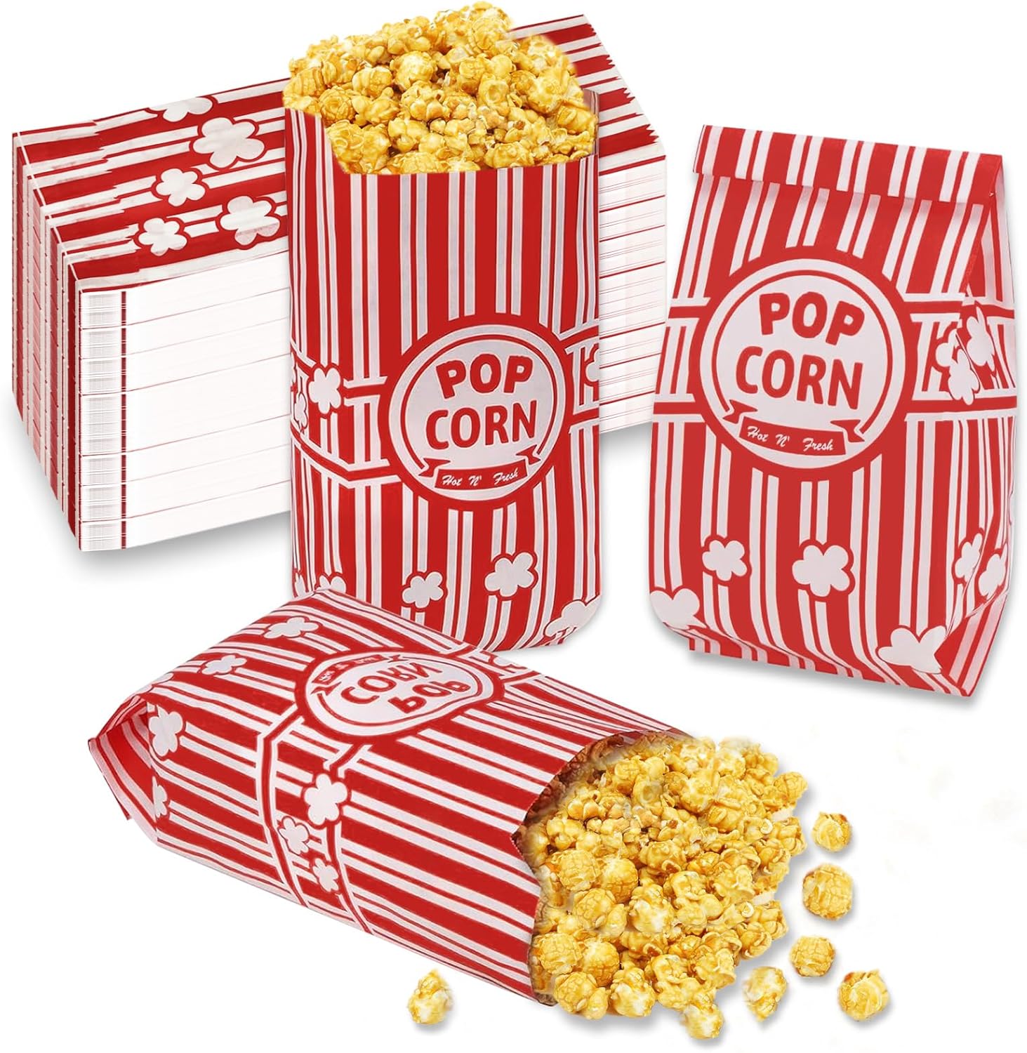 CoKeeSun Popcorn Tüten, 300 Stück Popcorntüten Klein, Movie Night Party ...