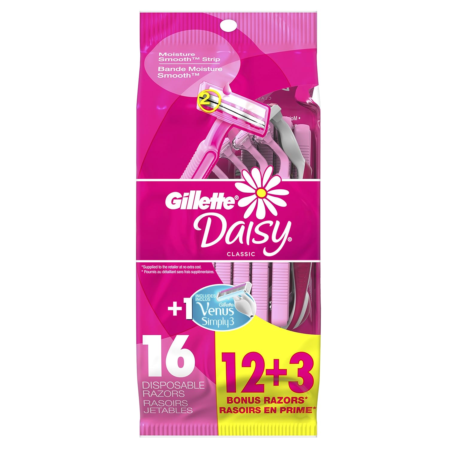 Amazon.com : Gillette Daisy Disposable Women's Razor with Blades, 12 ...