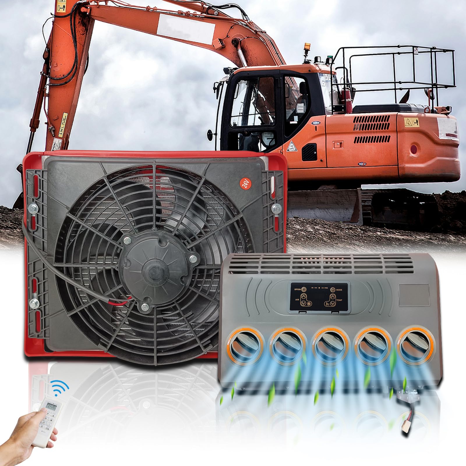 Amazon.com: 24V Air Conditioner 6500 BTU, Parking Truck 24 Volt DC Air ...