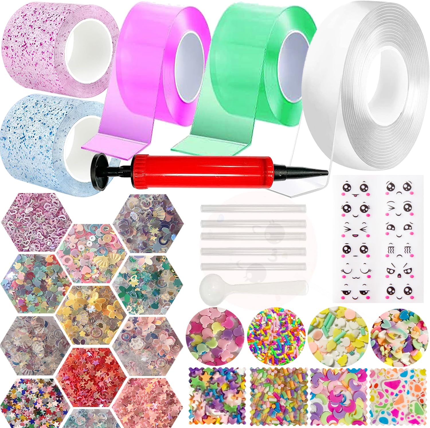 Amazon.com: 5 Pack Nano Tape Bubble Kit: Double Sided Elastic Bubbles ...