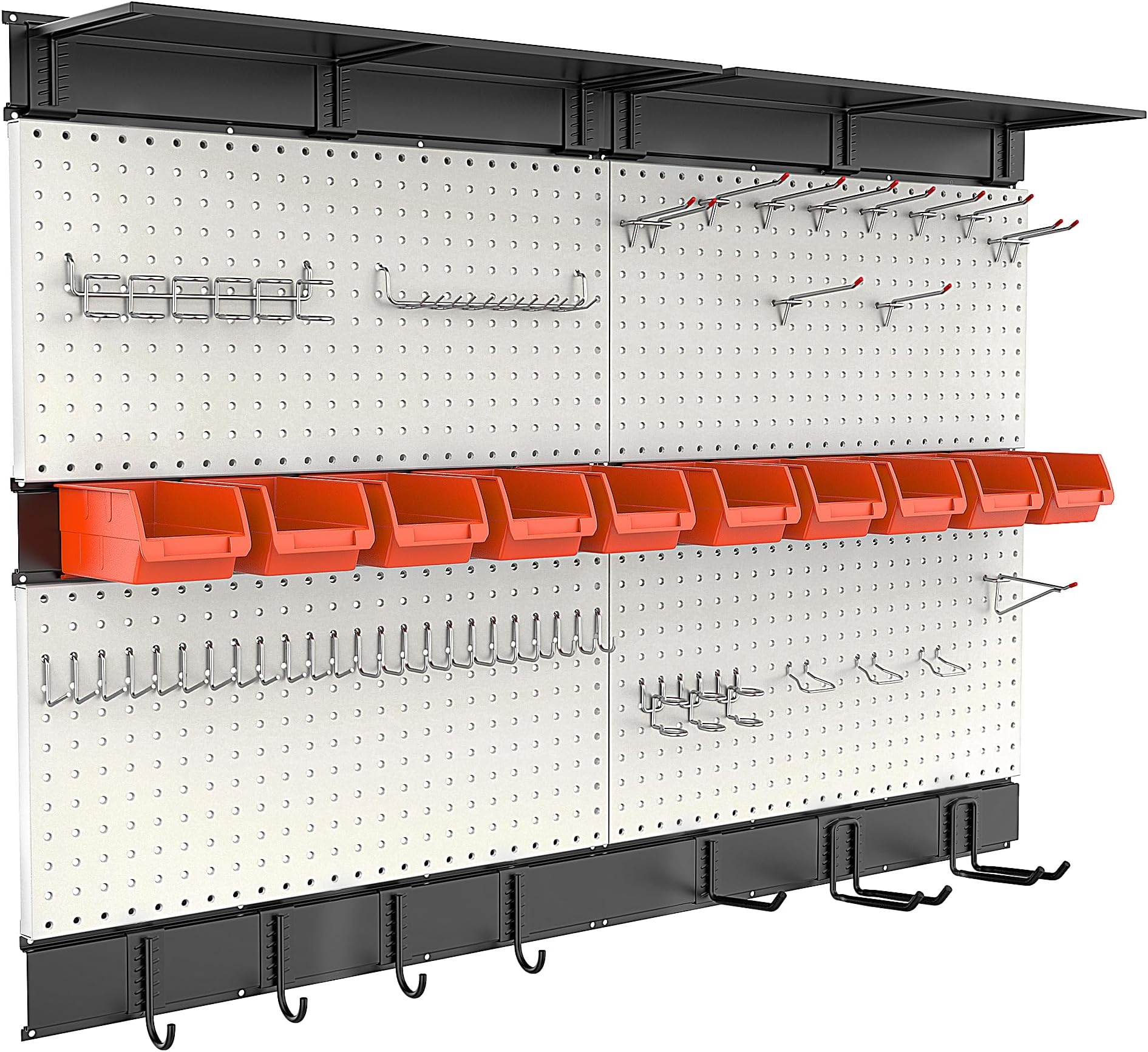 Ultrawall Pegboard Wall Organizer, 48X 36 inch Garage Storage Pegboard ...