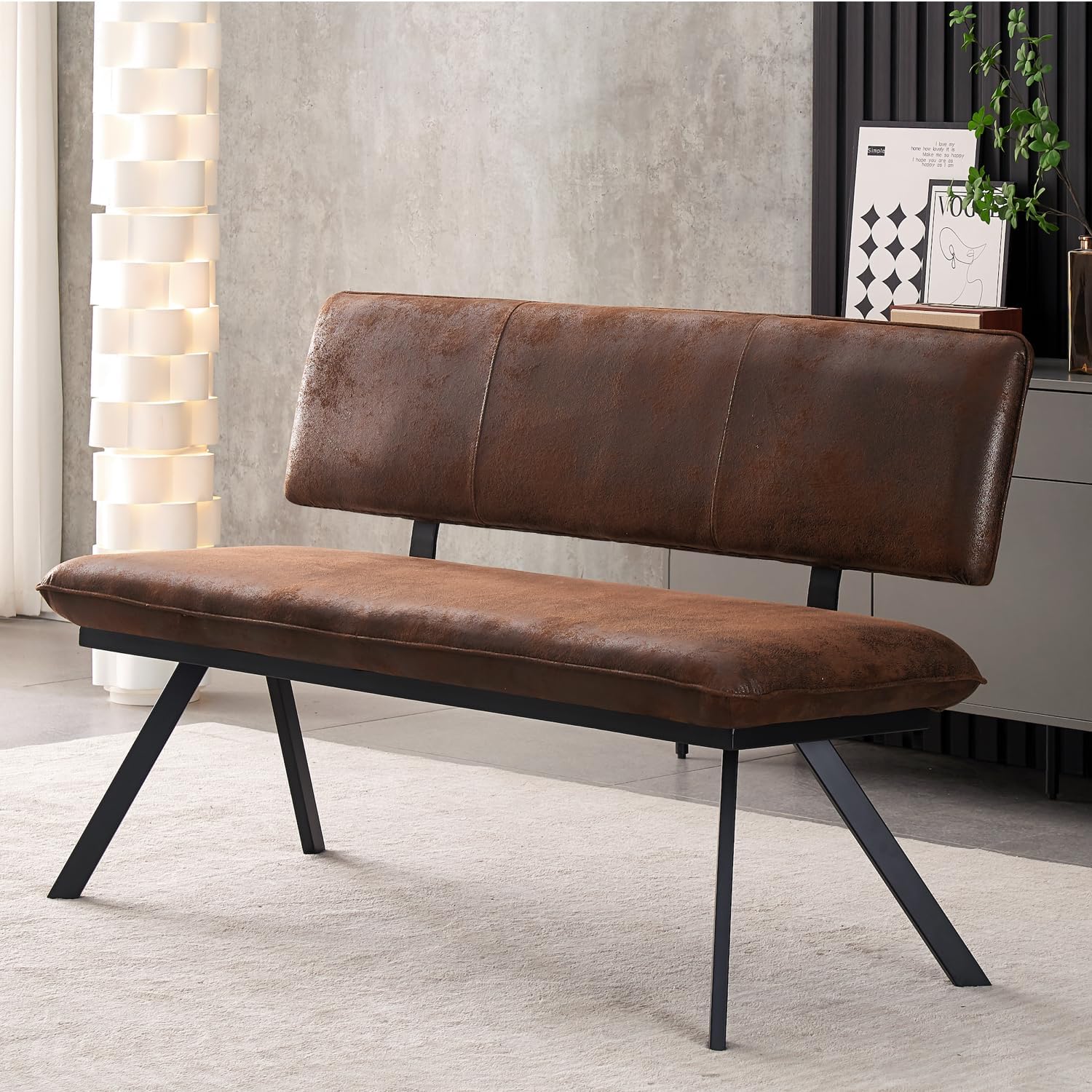 B&D home Sitzbank Juna | Esszimmerbank 140cm gepolstert mit Rückenlehne ...