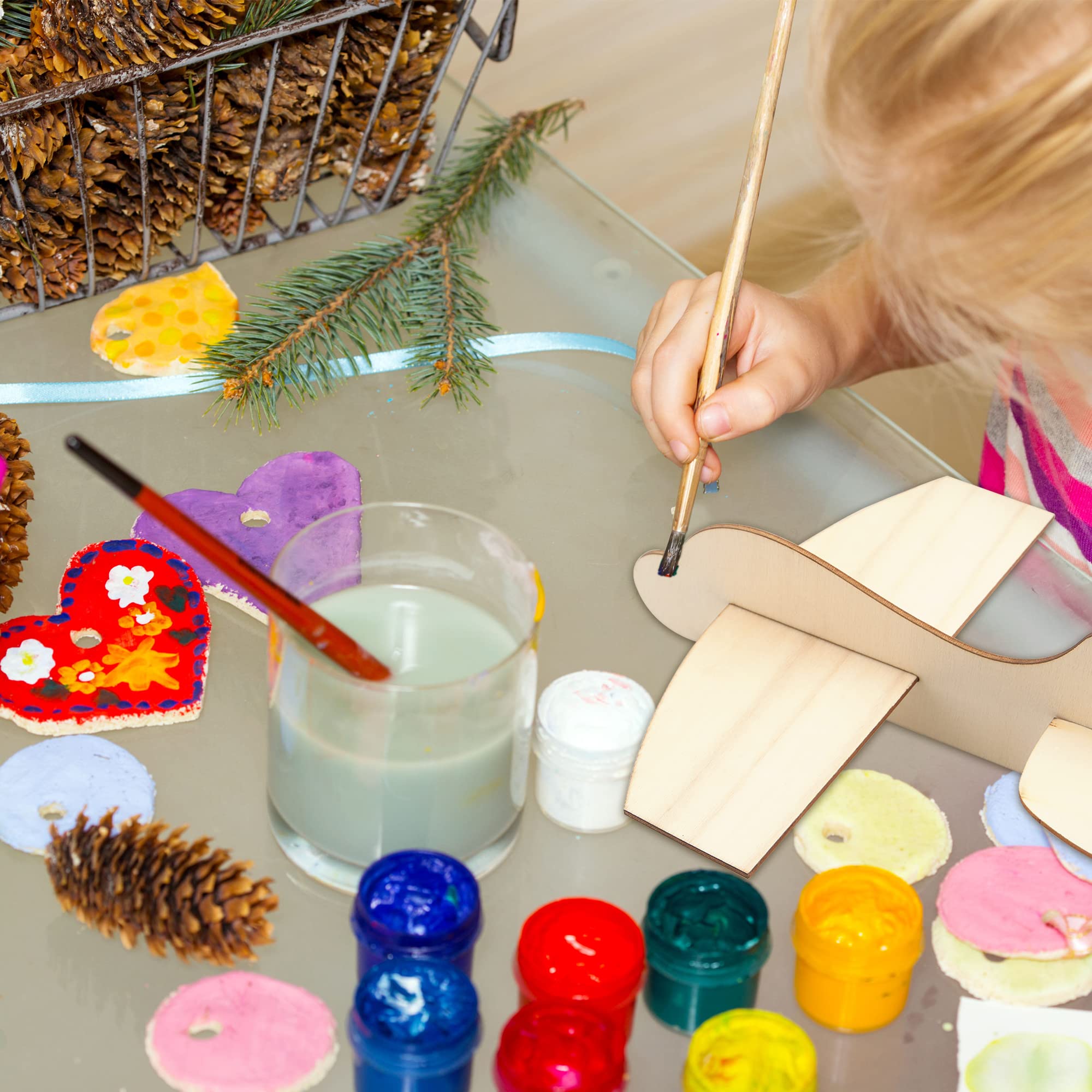 Snapklik.com : 48 Pack Wooden DIY Airplane Paintable Wood Glider Plane ...