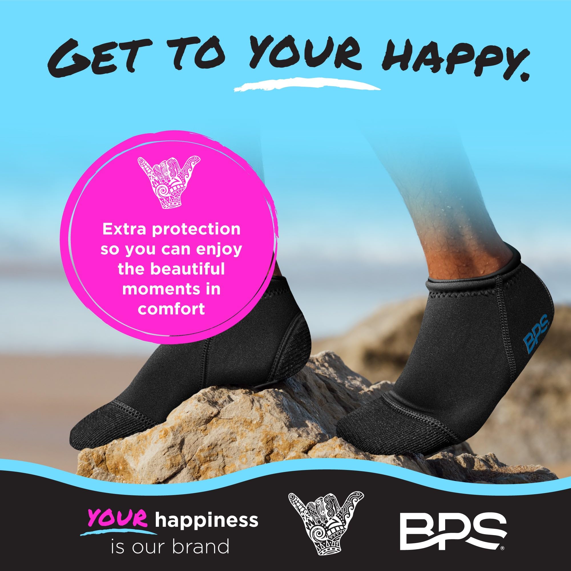 Snapklik.com : BPS Smart Sock 3mm Neoprene Beach Socks Low Cut ...