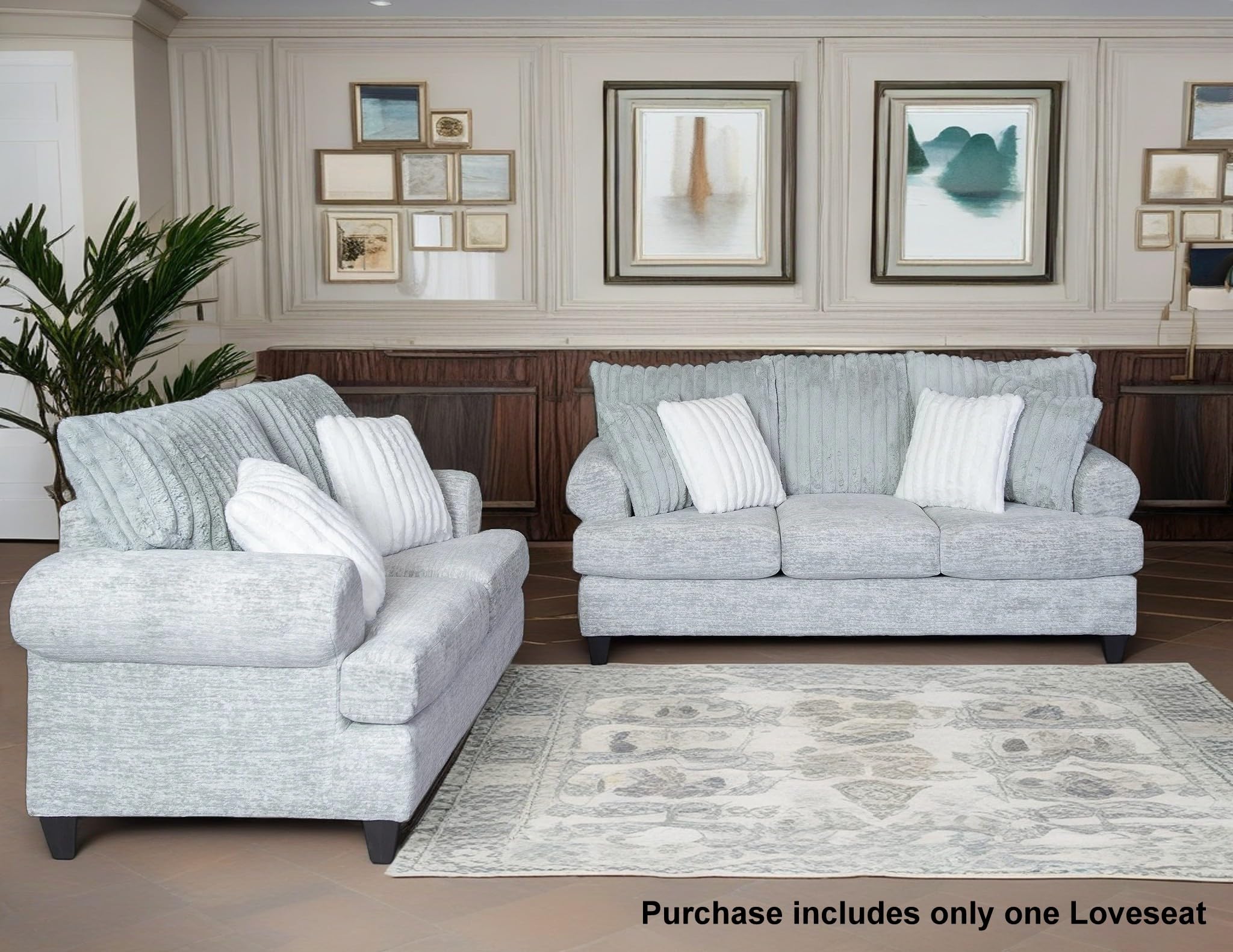 Roundhill Furniture Oasis Transitional Stationary Loveseat, Galactic - Different Color than ...