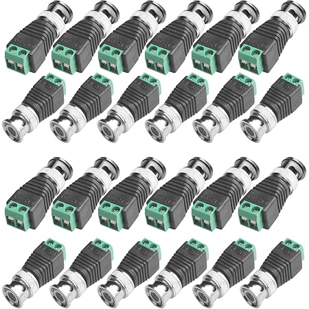 Amazon.com : Conwork 10-Pack Screw Terminal Coaxial Cat5 to BNC Male ...