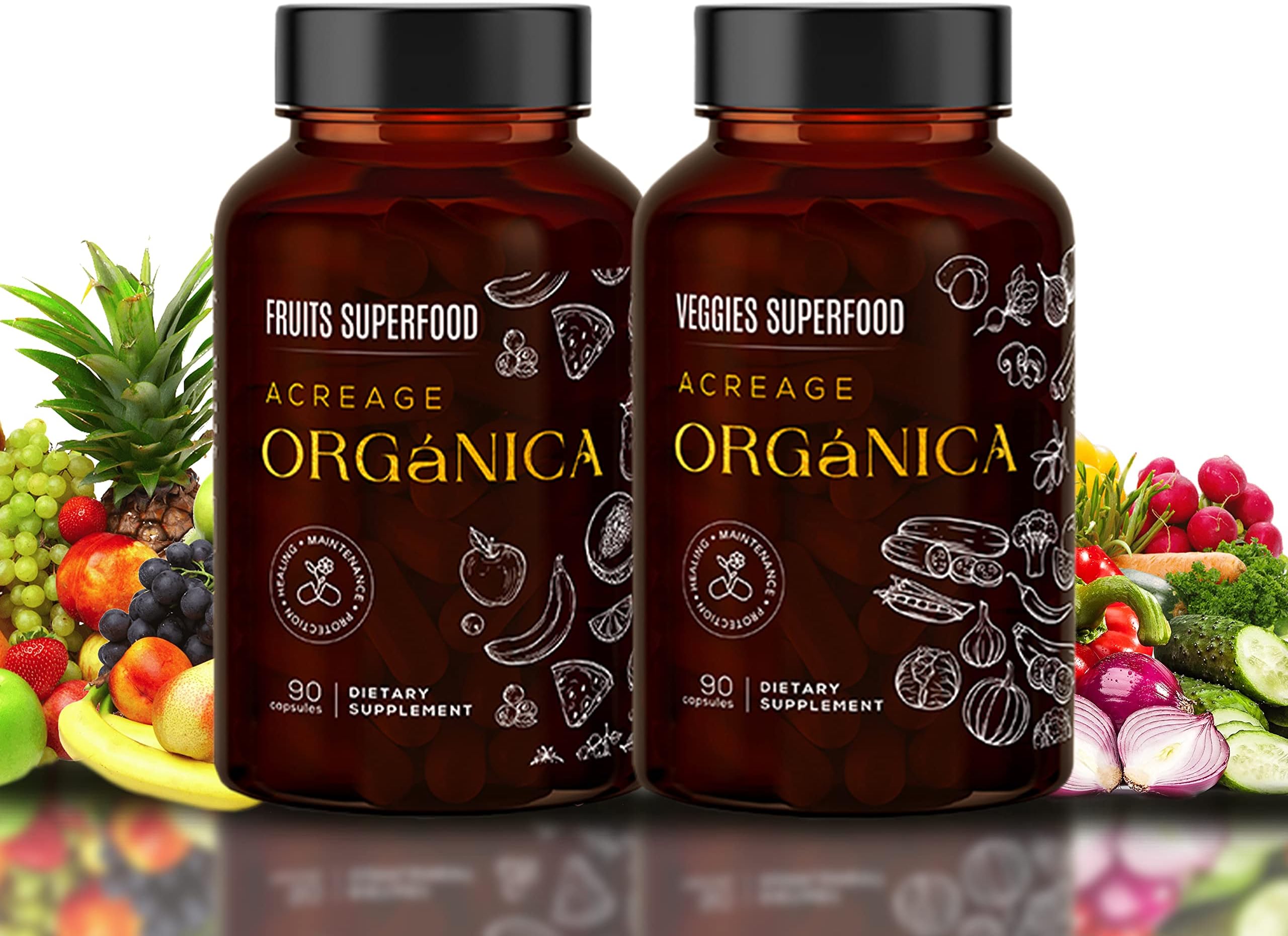 Amazon.com: ACREAGE ORGáNICA Fruits and Vegetables Supplements | Whole ...