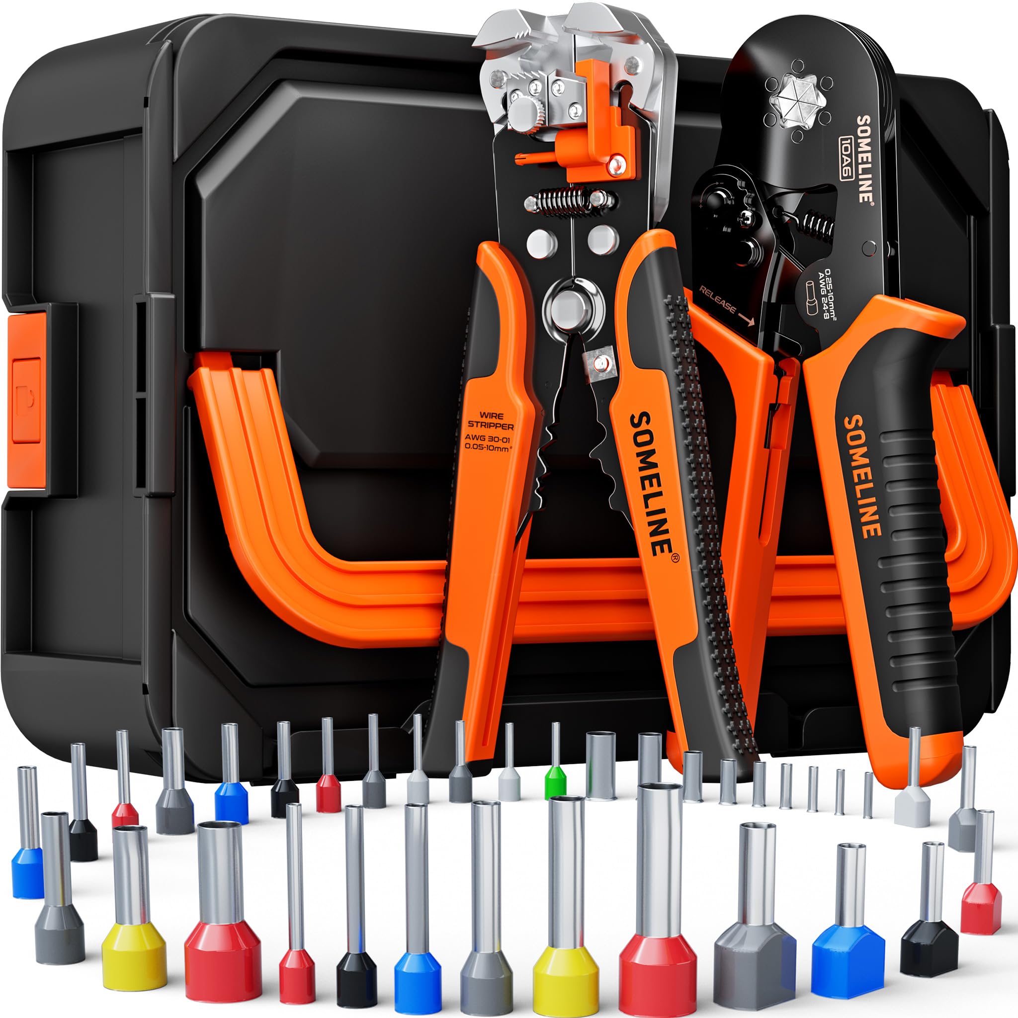 Snapklik.com : SOMELINE Ferrule Hexagonal Crimping Tool Kit, 36 Sizes ...