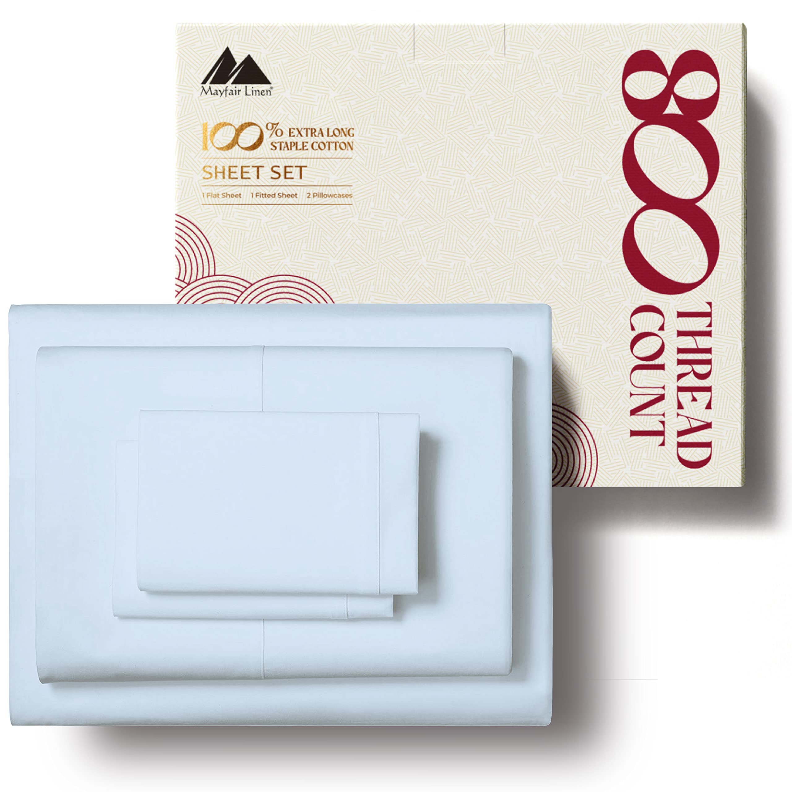 Mayfair Linen 800 Thread Count Egyptian Quality 100% Pure Cotton Sheets ...