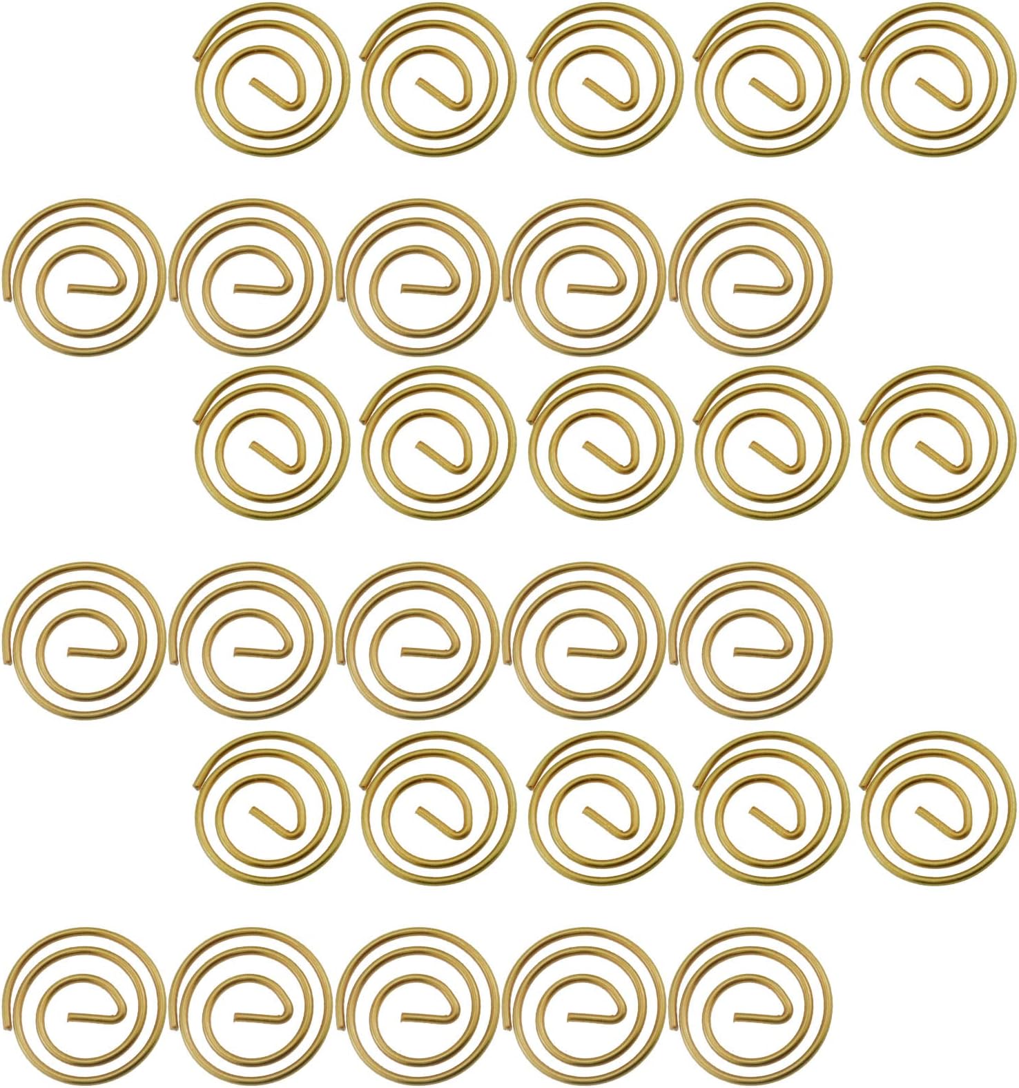 Amazon.com : Mini Spiral Clip HSCGIN 30PCS Gold Metal Round Spiral ...