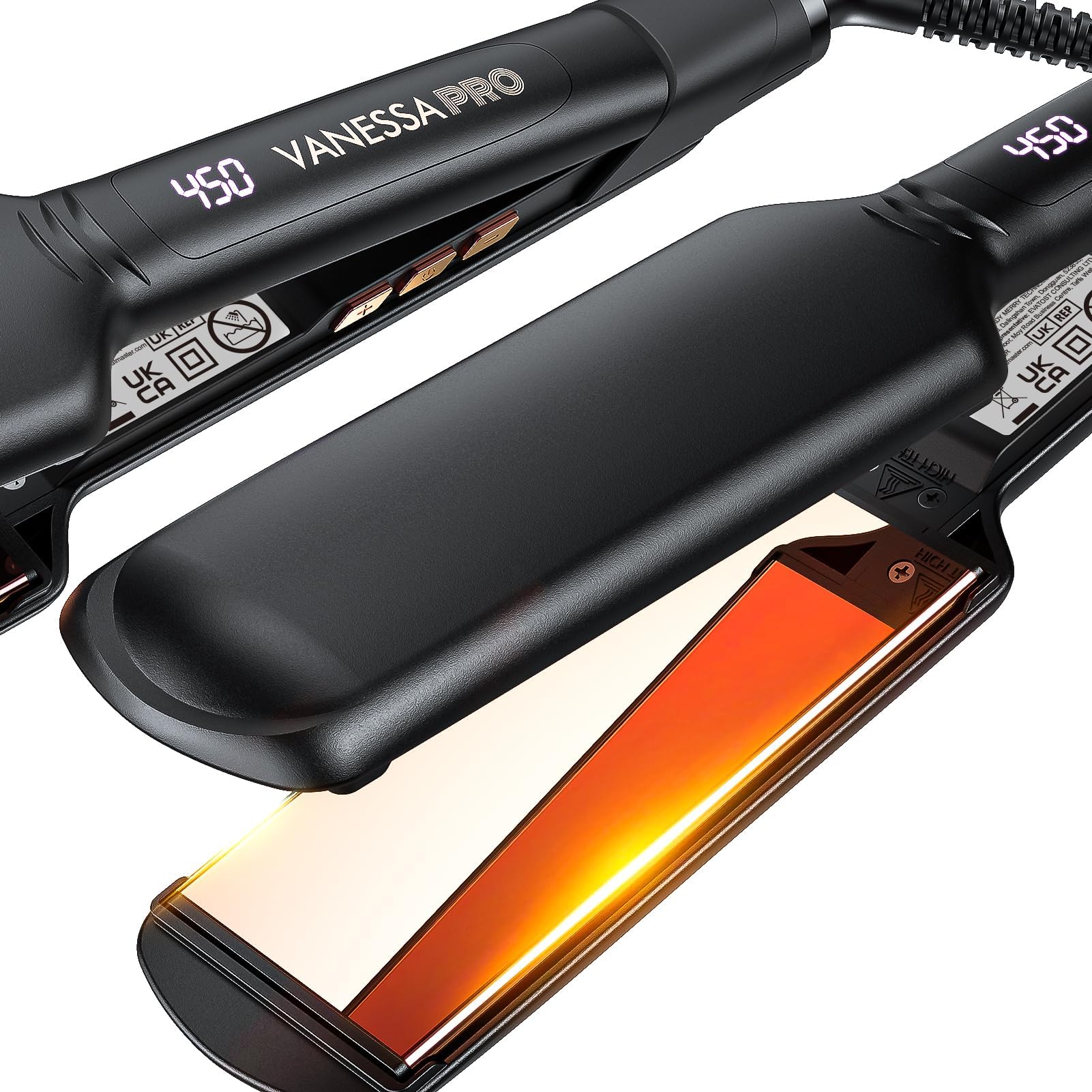 Amazon.com : xtava Pro Satin Infrared Flat Iron with Tourmaline Ceramic ...