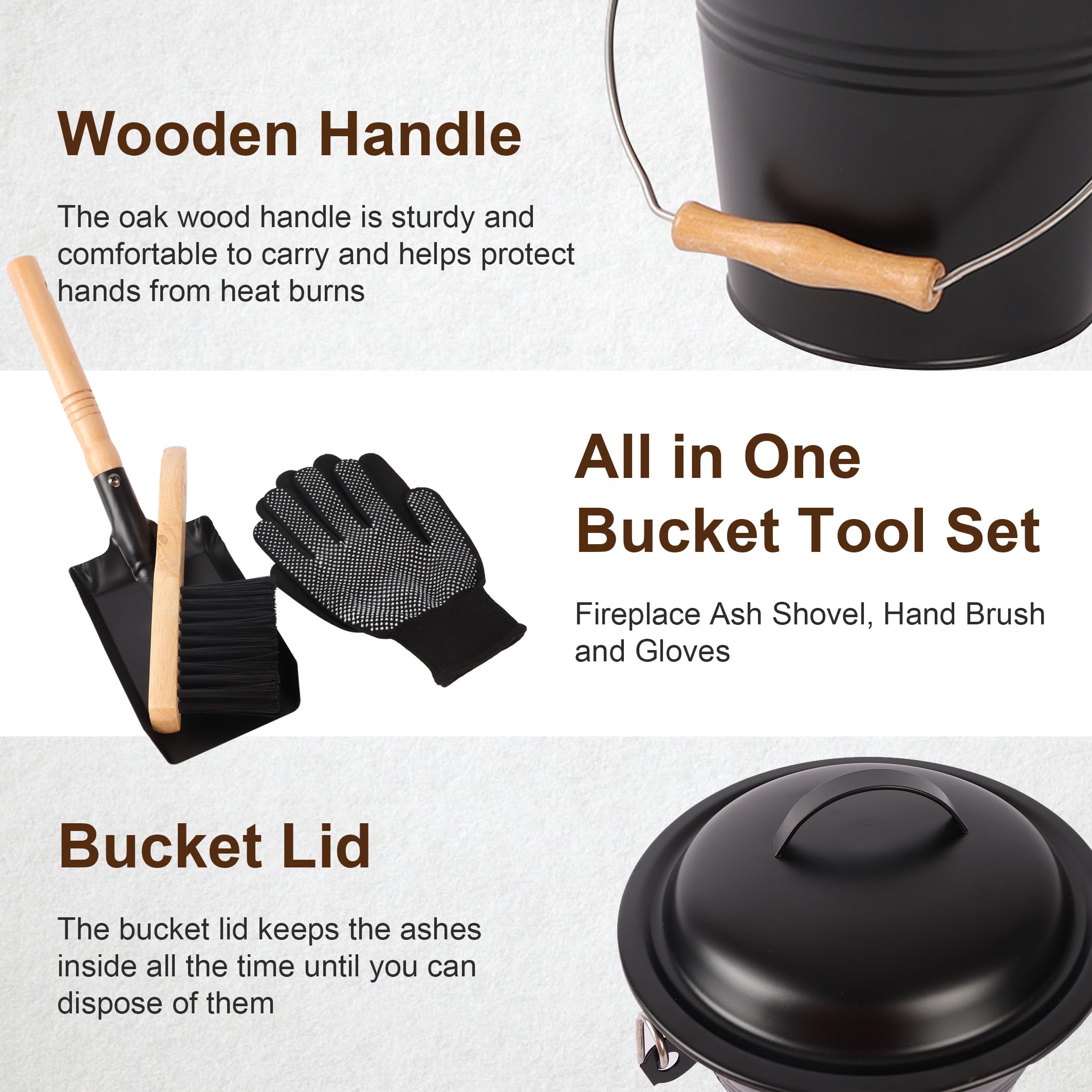 Snapklik.com : Mini Ash Bucket For Fireplace, Fireplace Ash Bucket