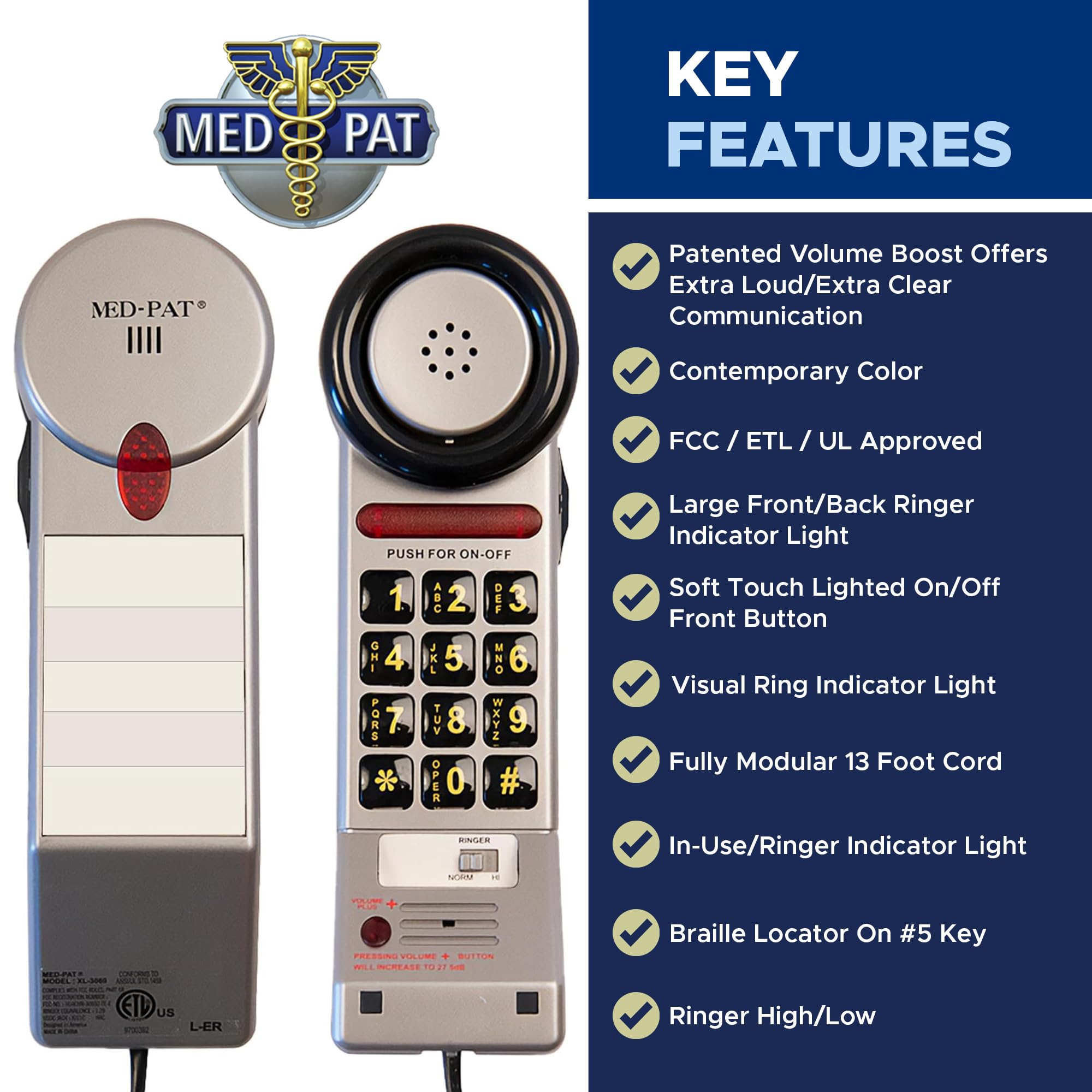 Snapklik.com : Med-Pat XL3060 Featured-Packed Phone For Enhanced ...