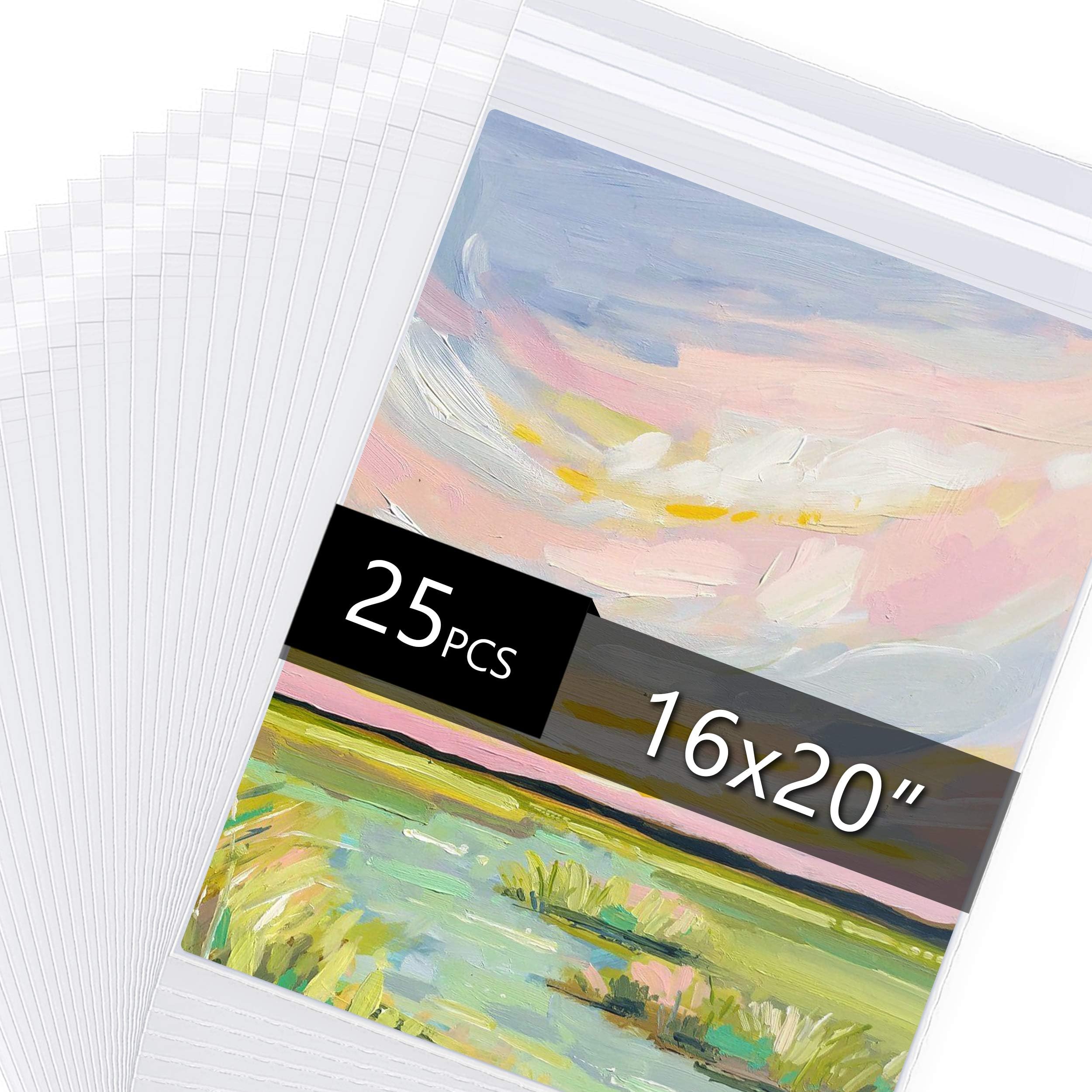 Amazon.com: Seajan 100 Pcs 24 x 16 Inch Clear Newspaper Bags Plastic ...