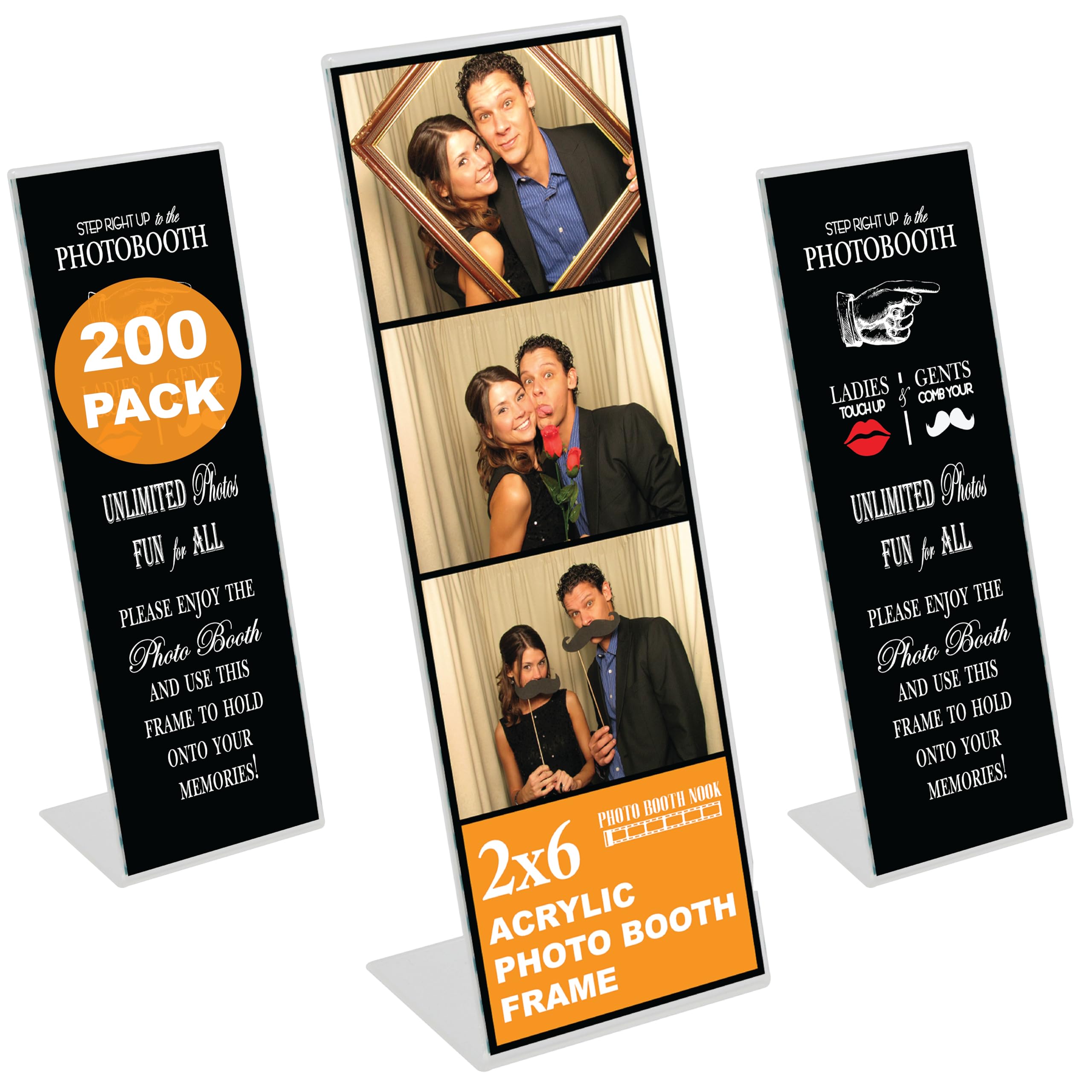Amazon.com - Photo Booth Nook | 2x6 Slanted Photo Booth Frames (200 ...