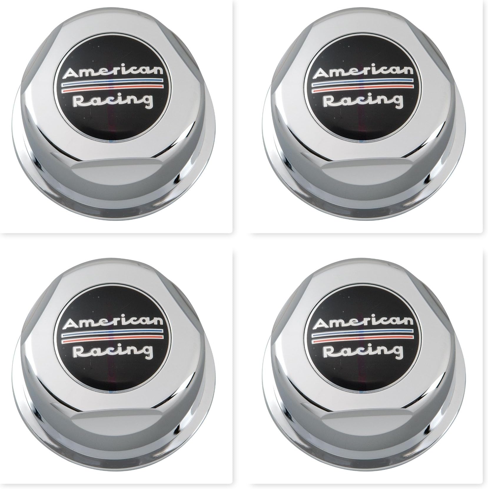 Amazon.com: 4 Pack American Racing 1307100 Chrome Wheel Center Cap ...