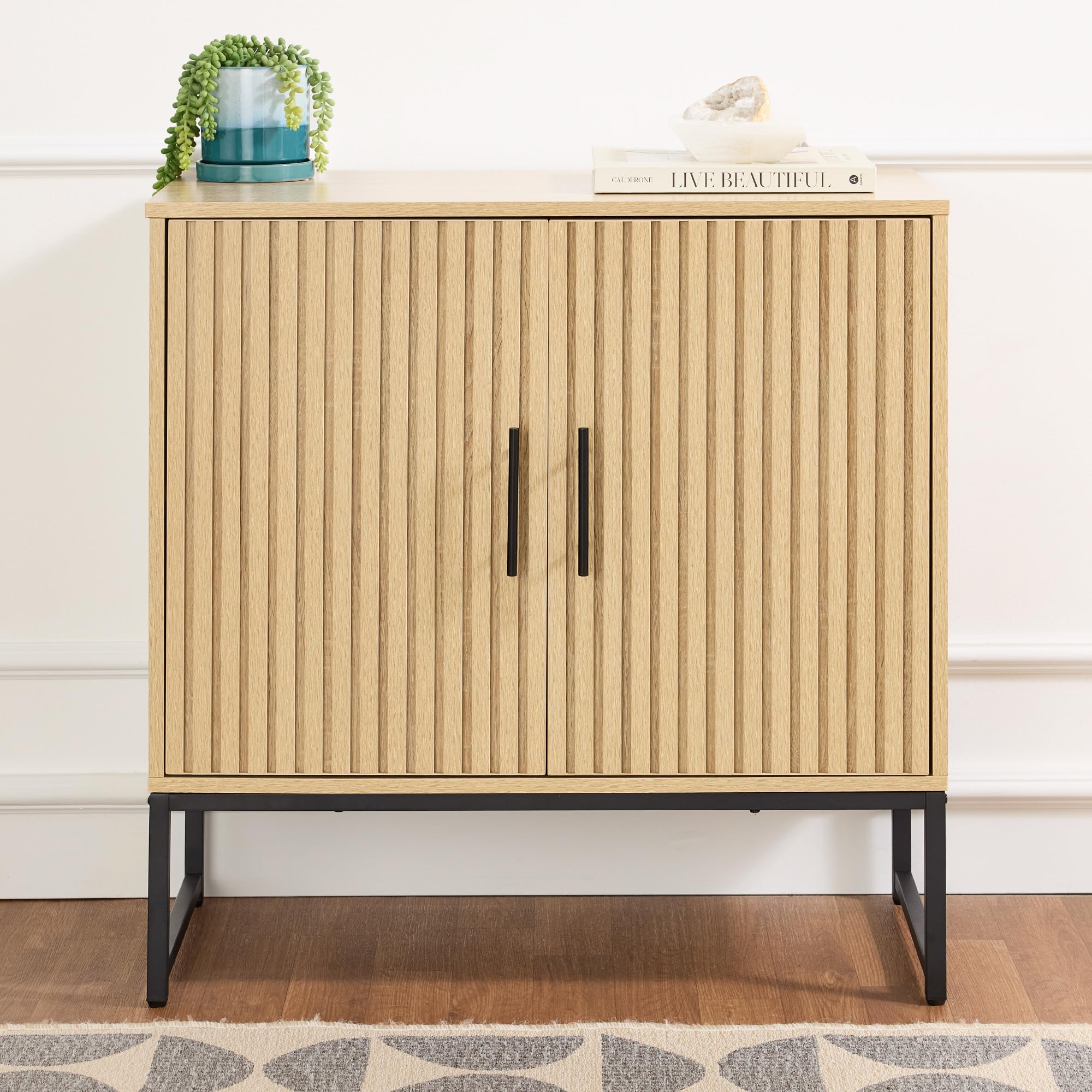 Amazon.com - Best Choice Products Slatted Sideboard Buffet Cabinet ...