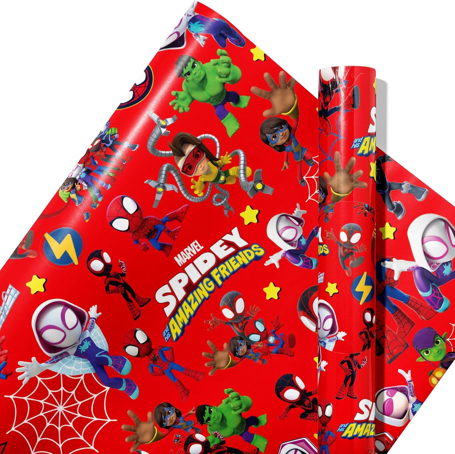 Amazon.com: 5 Pcs Spidey Wrapping Paper Spidey and His Amazing Friends ...