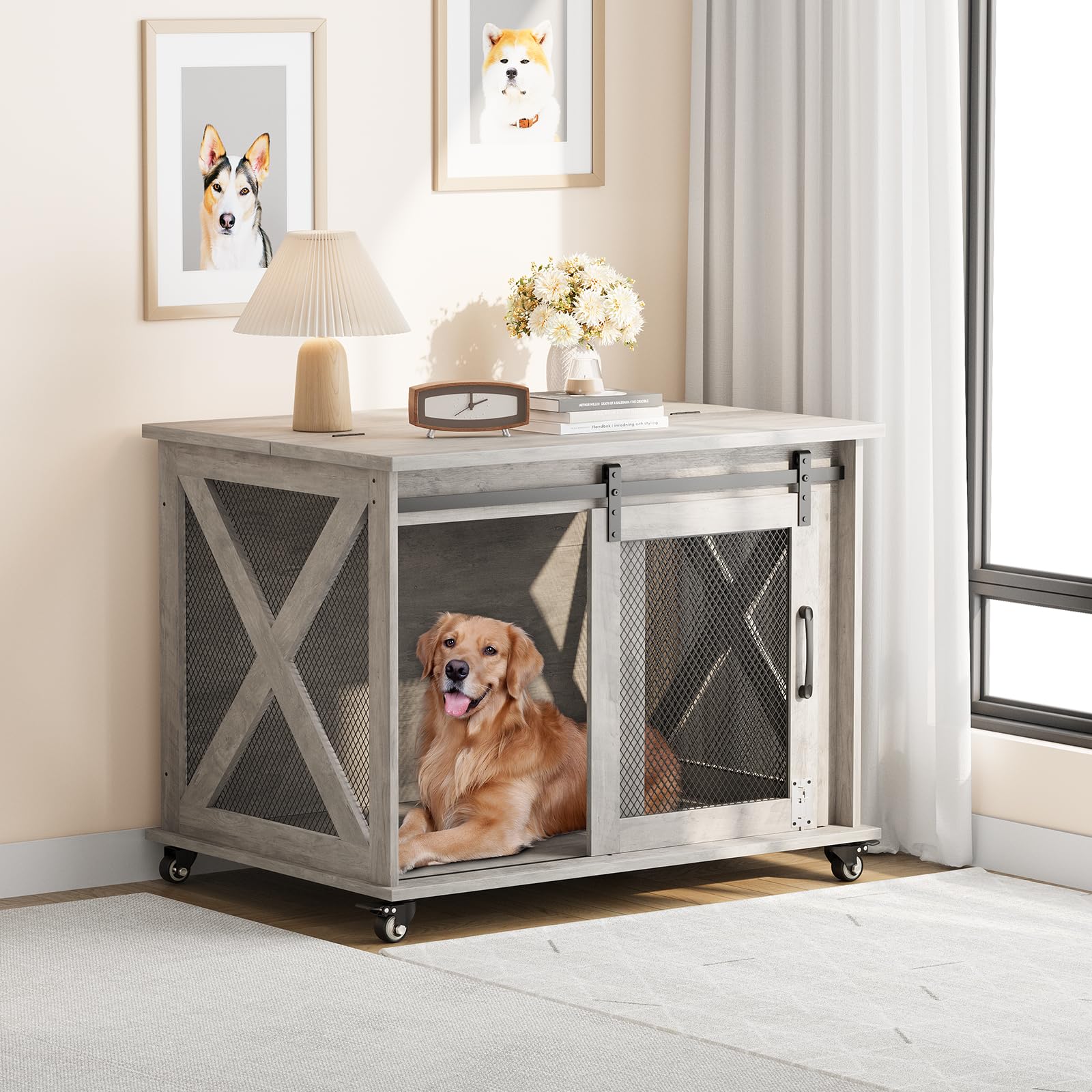 Snapklik.com : IDEALHOUSE 37 Dog Crate Furniture Side End Table