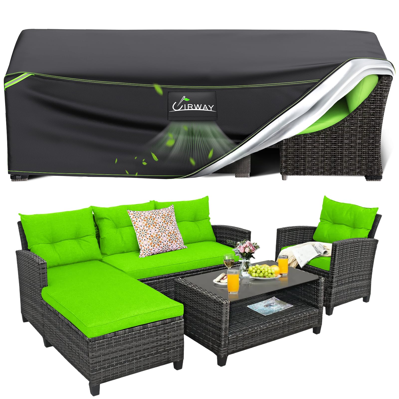 Snapklik.com : Patio Furniture Covers Waterproof, 90" L X 65" W X 28" H ...