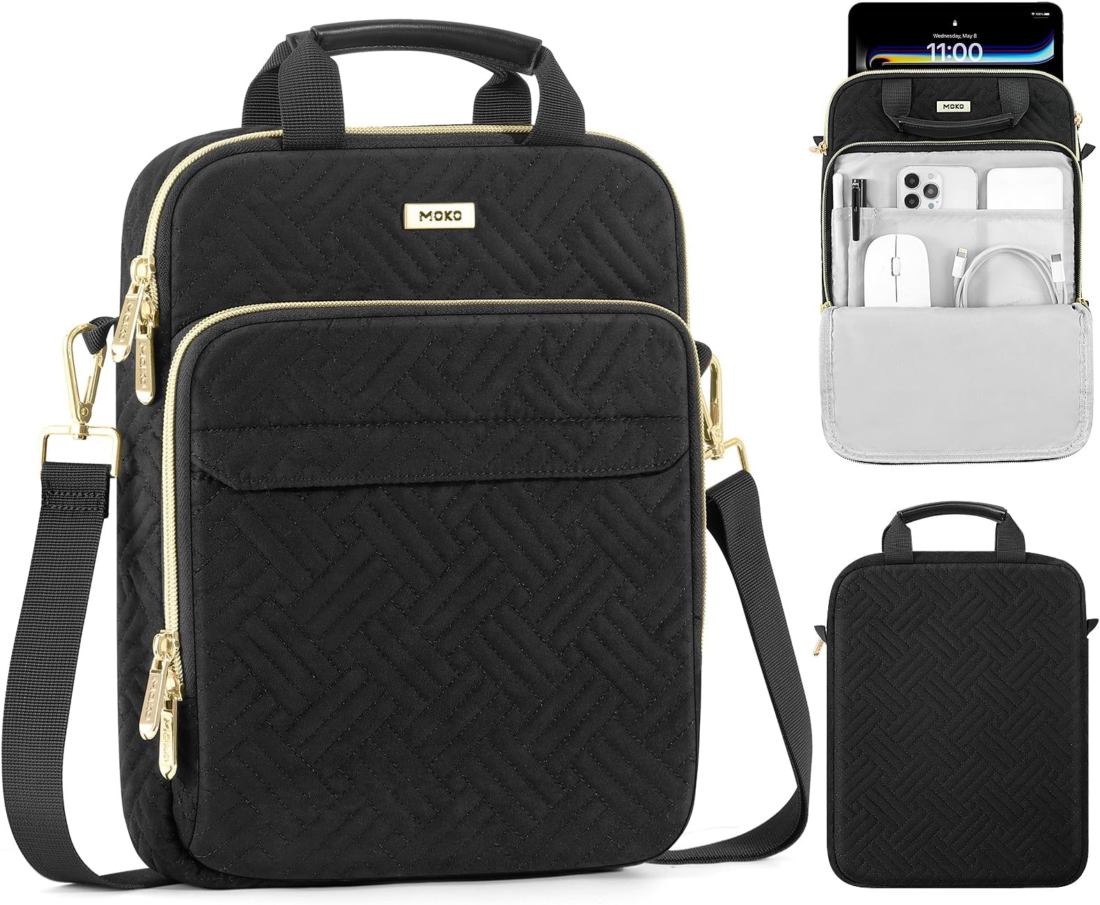 Amazon.com: MoKo 9-11 Inch Tablet Sleeve Bag 360° Protetive Carrying ...