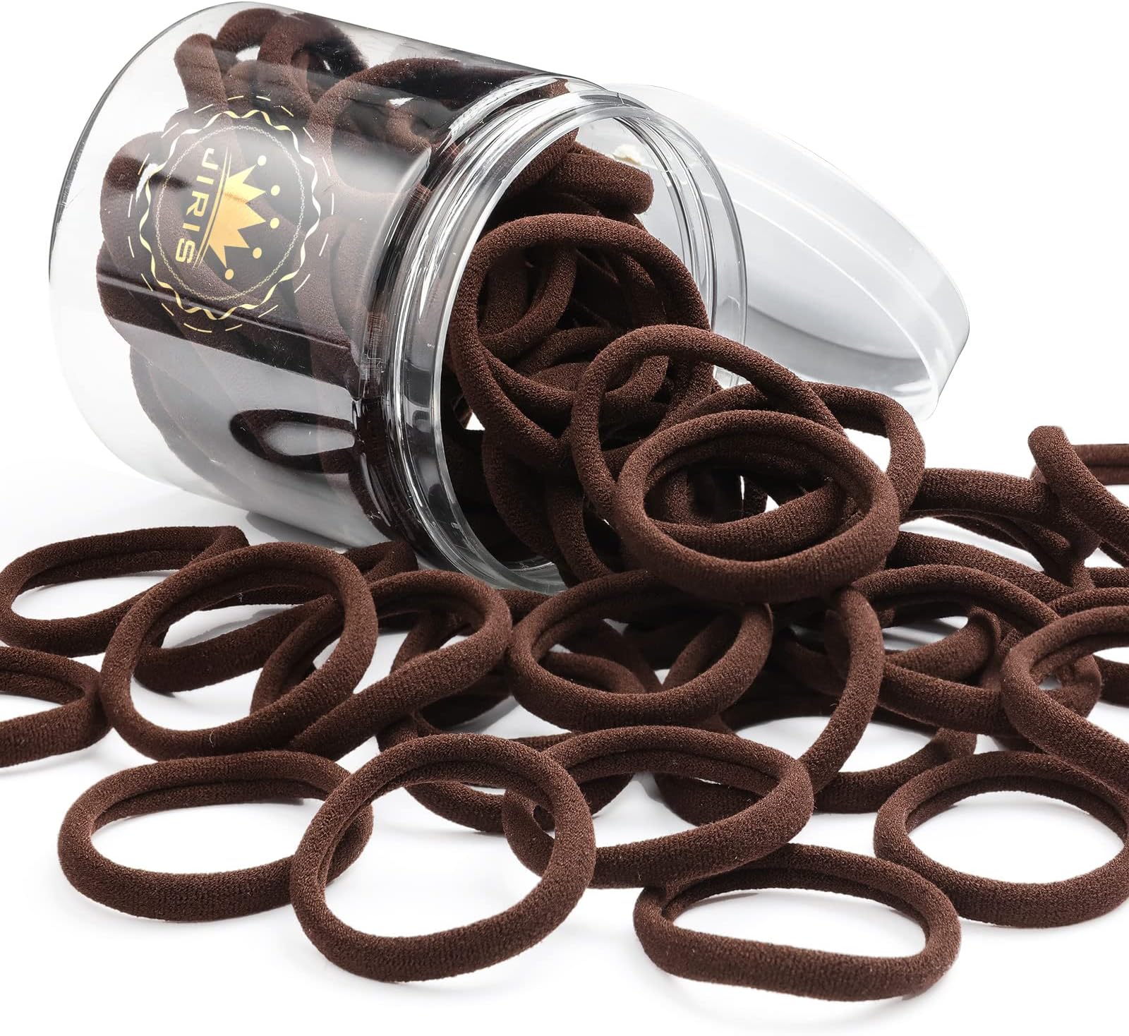 Amazon.com : JIRIS 50Pcs Brown Hair Ties for Women Girls,Cotton ...