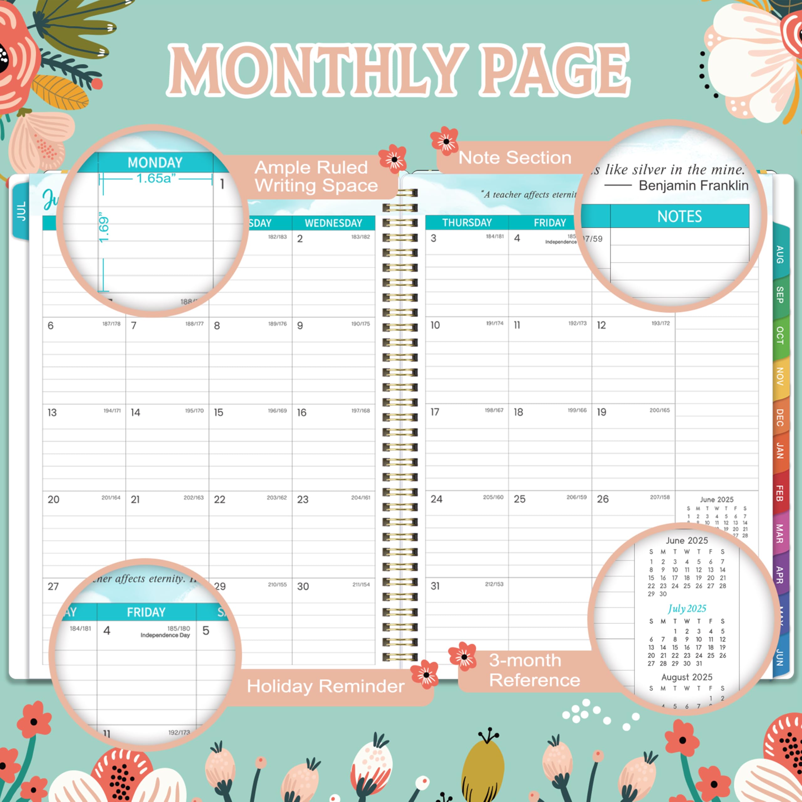 Snapklik.com : Teacher Planner 2025-2026 - Academic Planner 2025-2026 ...