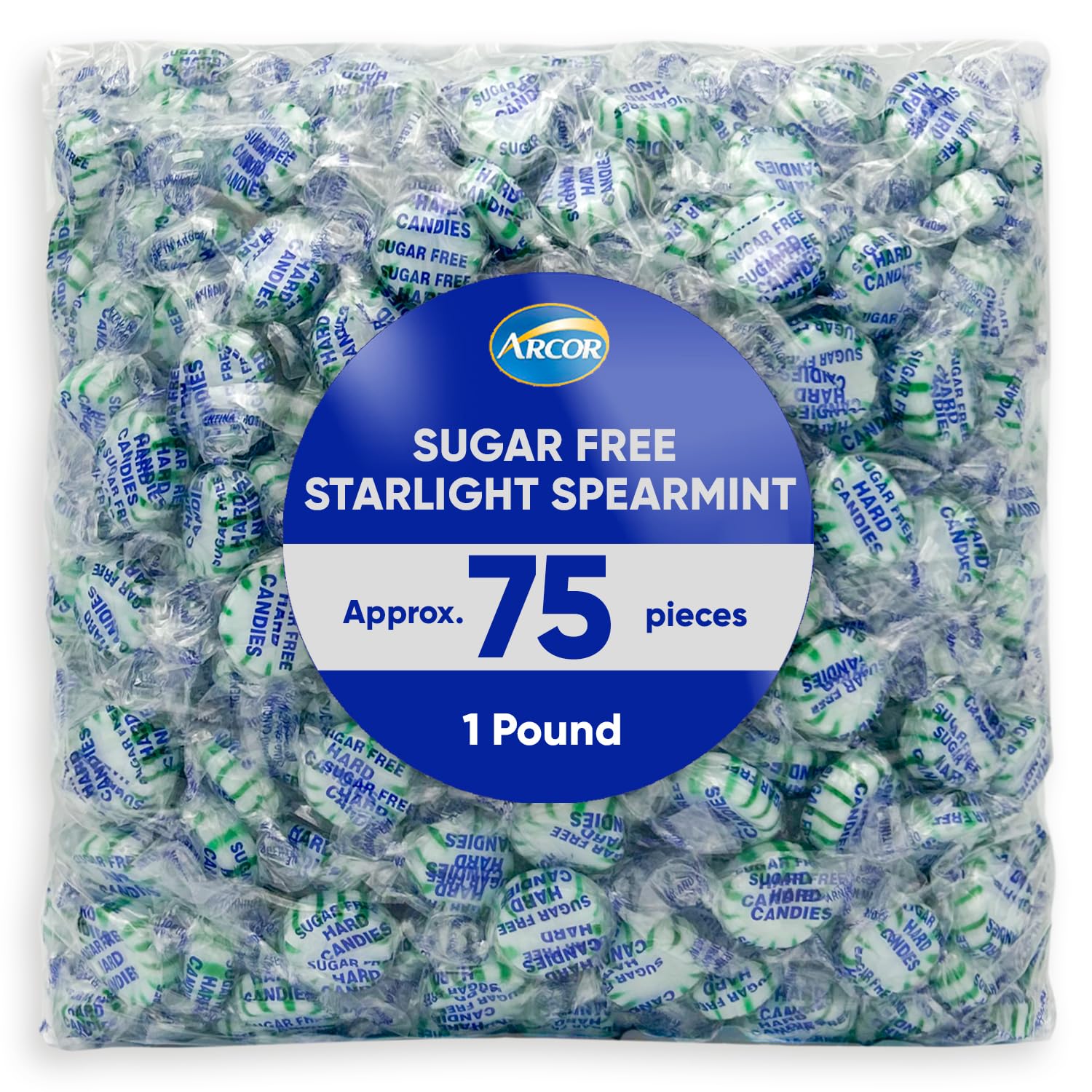 Amazon.com : Arcor Sugar Free Spearmint Hard Candy - Bulk Candy ...